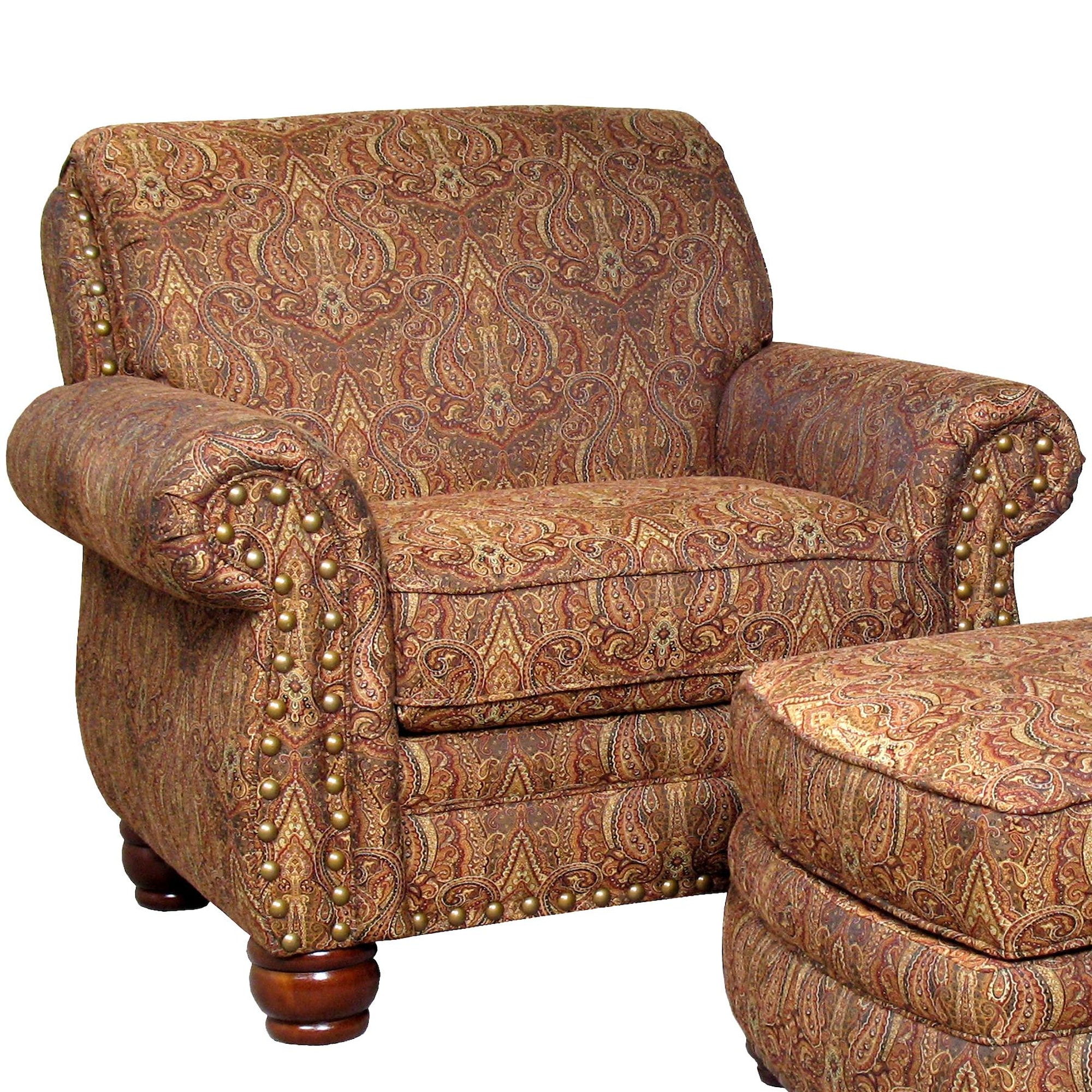 Mayo 9780 Series 9780F40 Traditional Upholstered Chair with Exposed ...