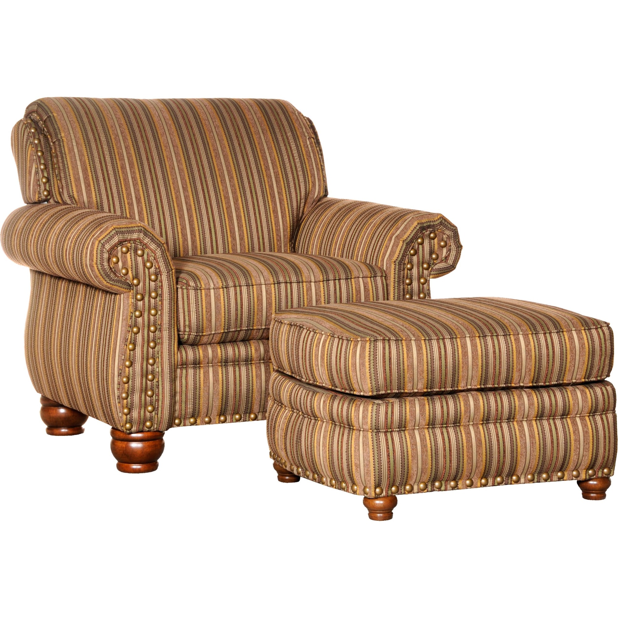 Mayo 9780 Series 9780F40 Traditional Upholstered Chair with Exposed ...