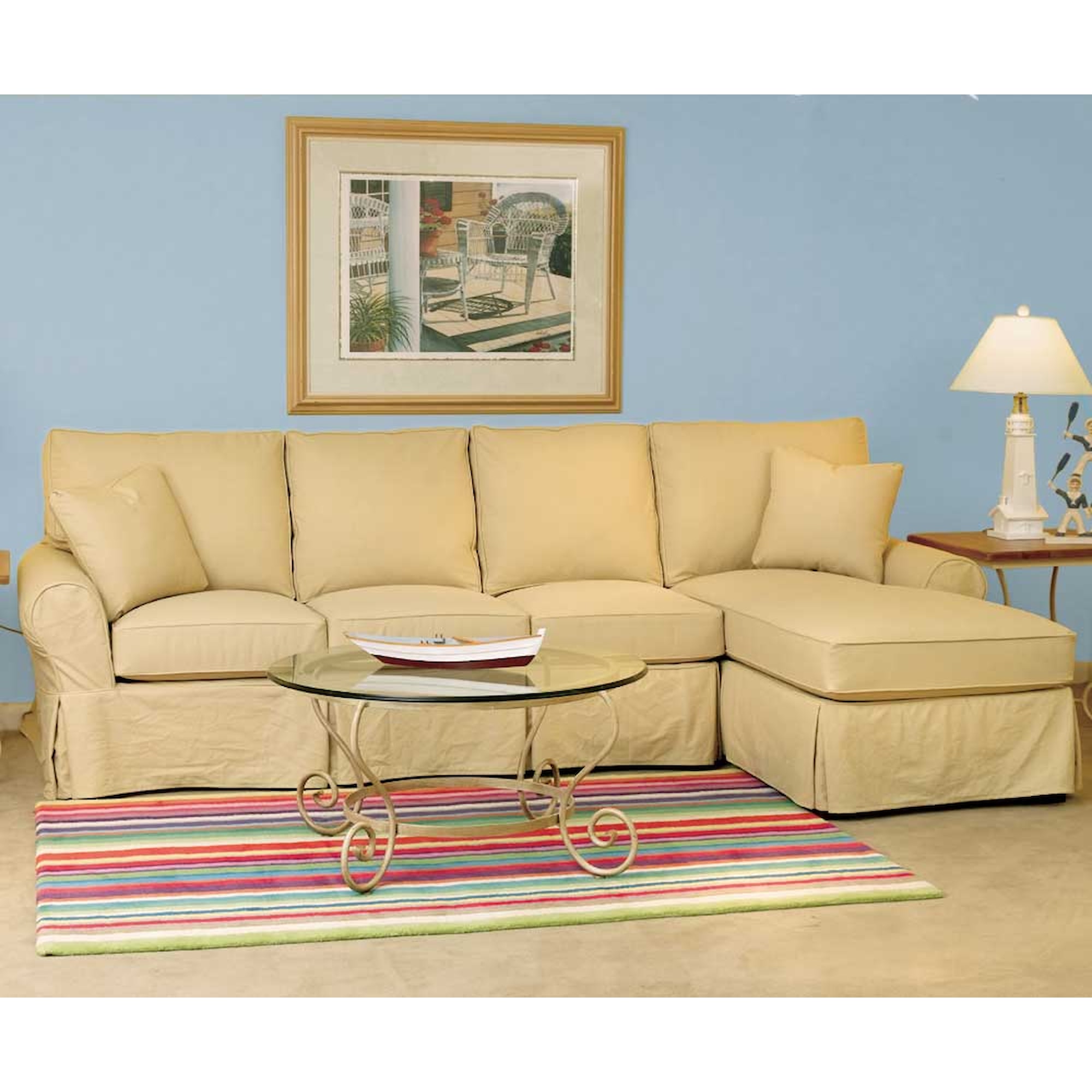 Miles Talbott Washable Wonders Ann Ann-S Vignette Sofa with Chaise ...