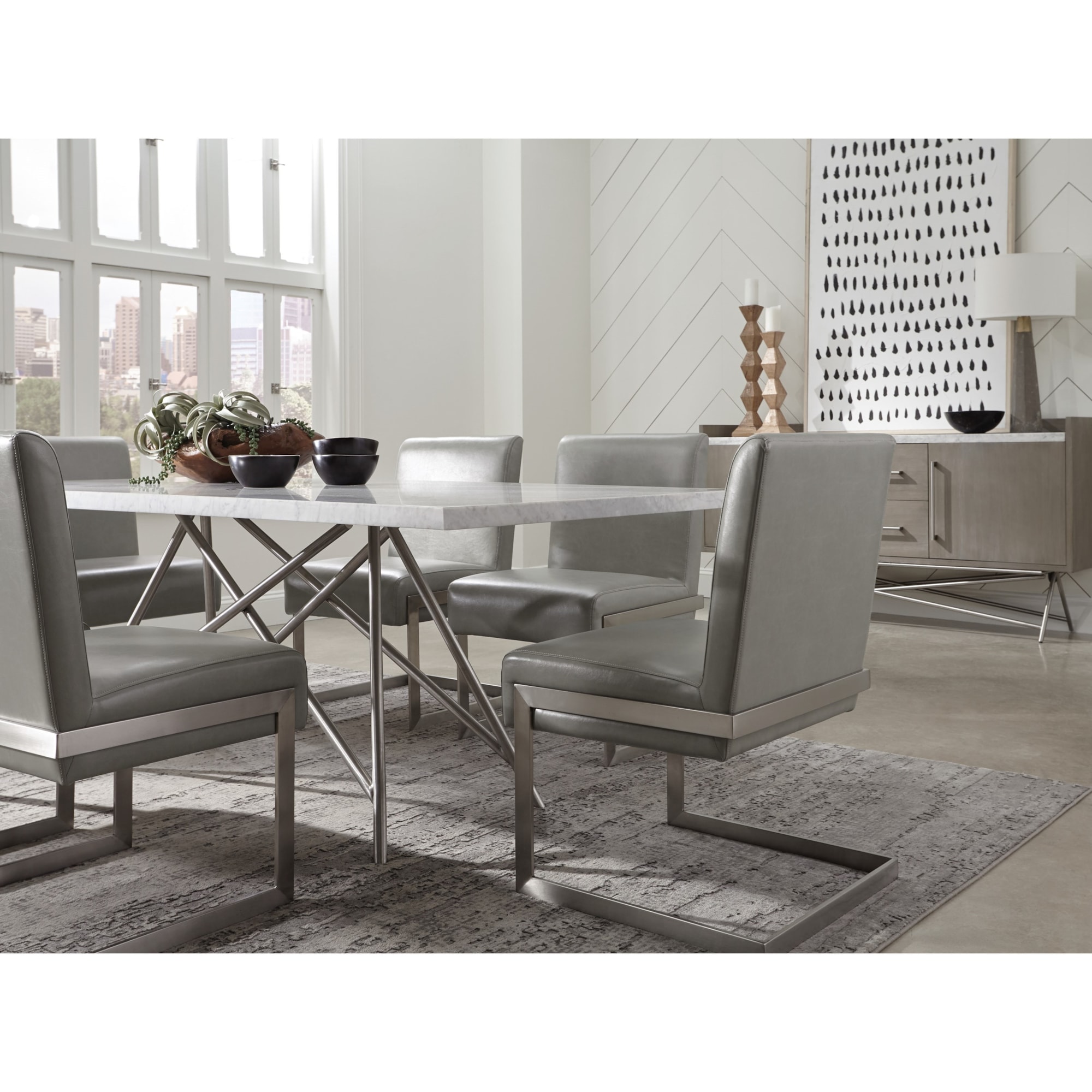 Modus International Coral 3N2560 Contemporary Dining Table with White ...
