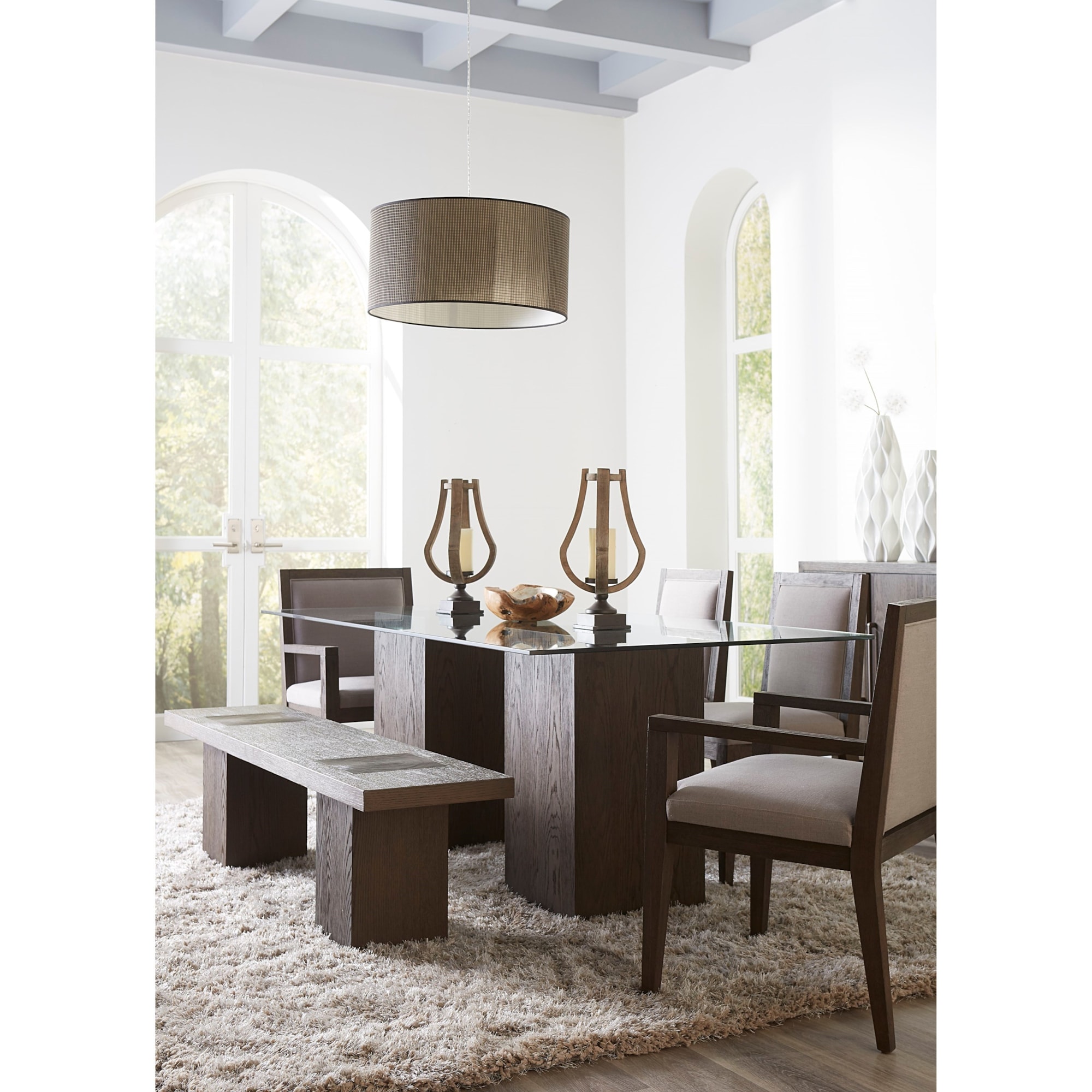 Modus Furniture Modesto FPBL61+2x64+2x63+71 6-Piece Table Set with ...