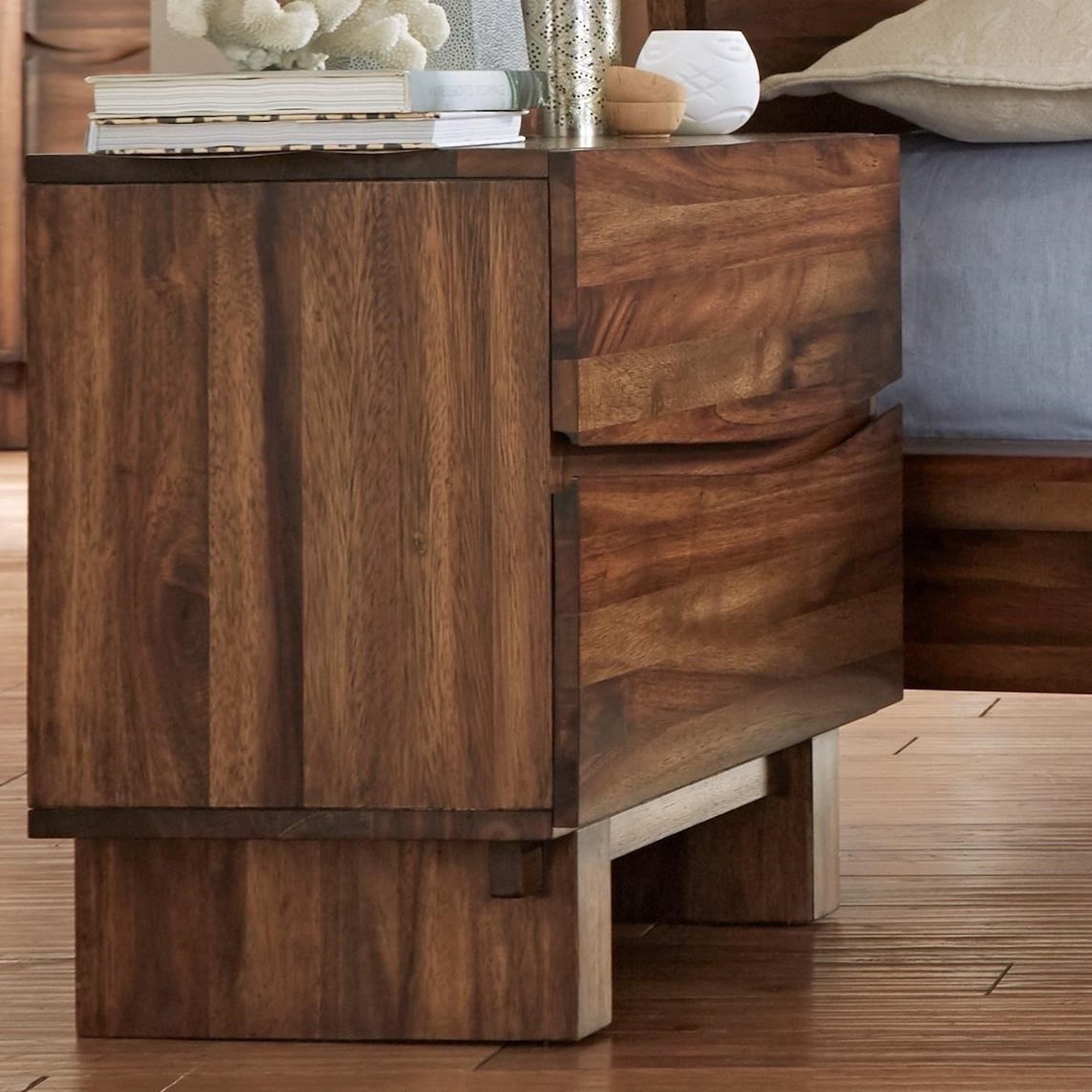 Modus Furniture Ocean 8C7981 Contemporary 2-Drawer Solid Wood ...