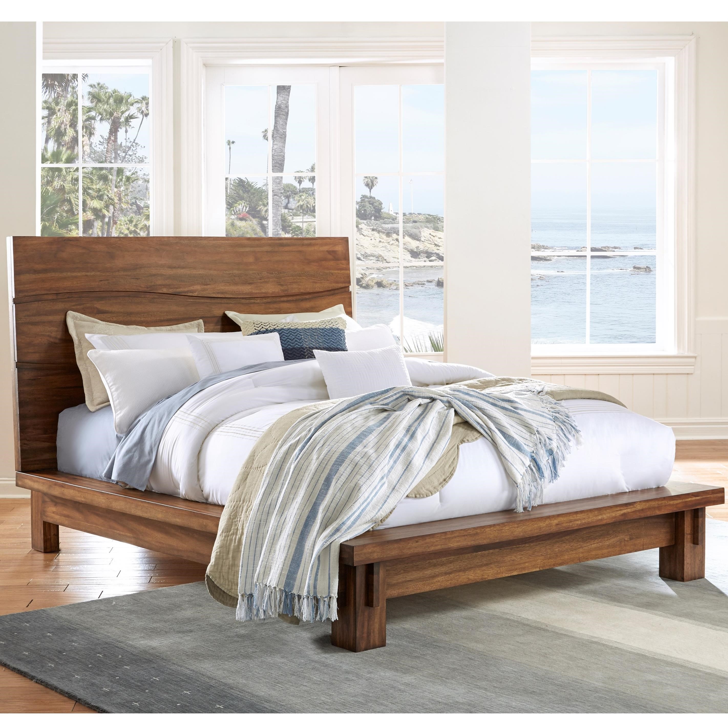 Solid platform bed frame king store