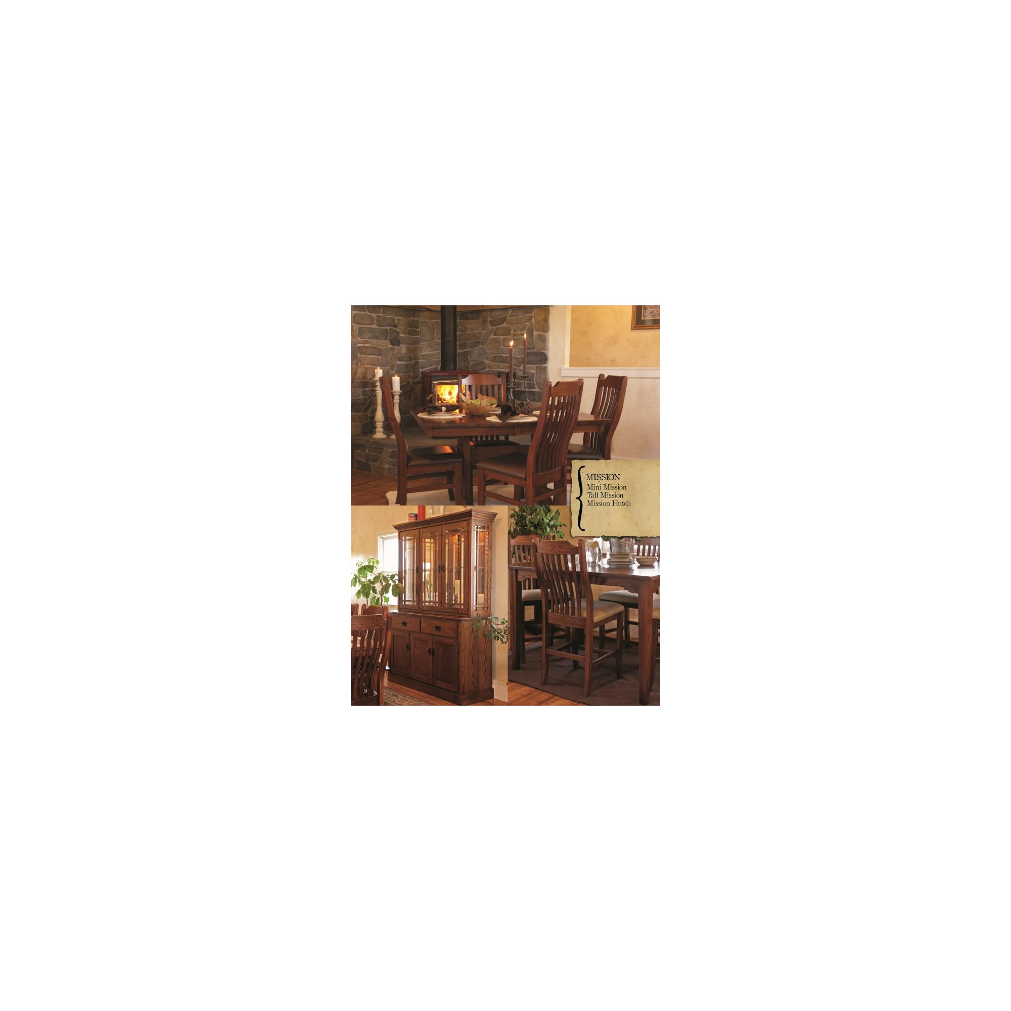 Oakwood Industries Casual Dining 1253602 Mission Rectangular Pub Table ...