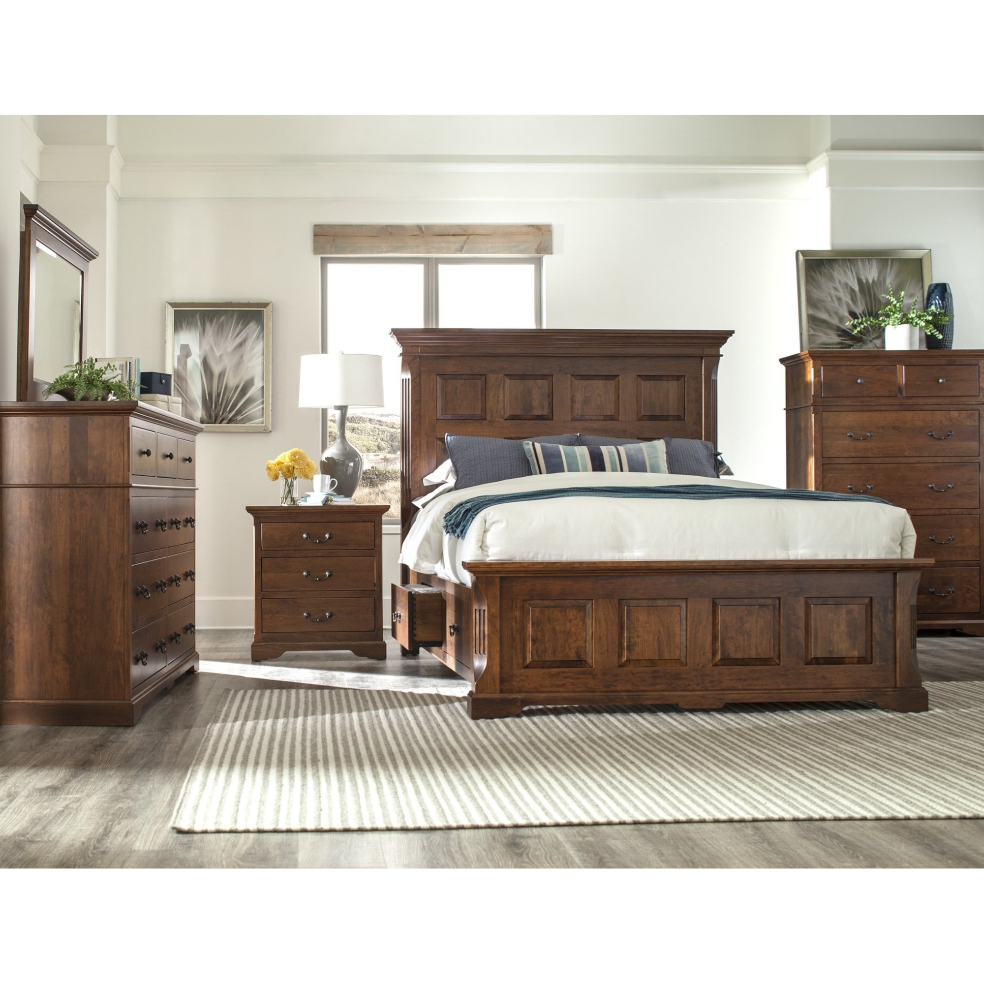 Mavin Longmeadow PBWLMW/KKIT Traditional King Size Panel Bed with ...
