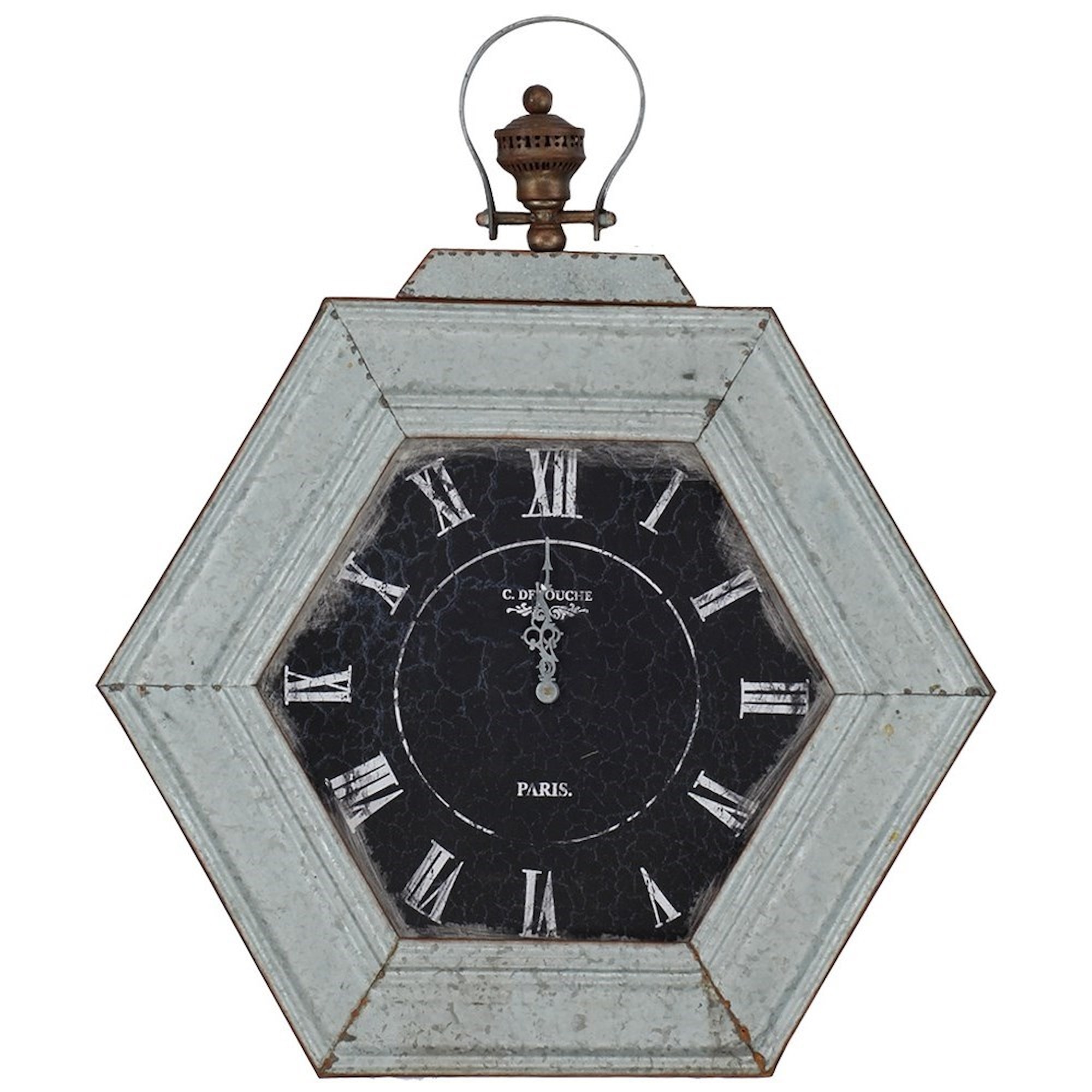 Paragon Clocks 9401 Metal Distressed Clock | Howell Furniture | Wall Clocks