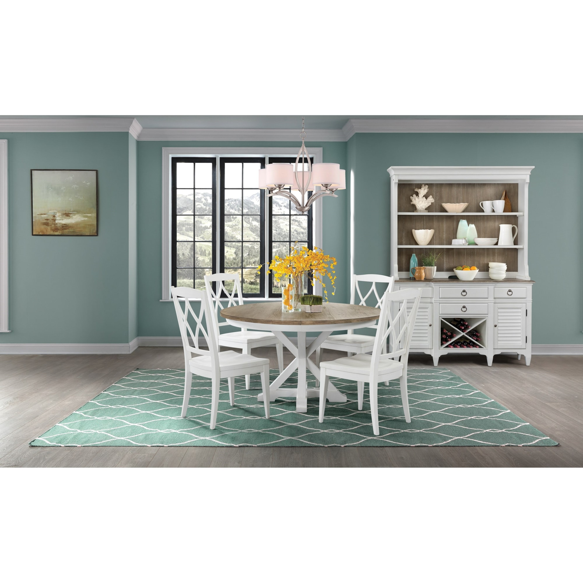 Riverside Furniture Myra 9940263 Round Dining Table with 18" Leaf ...