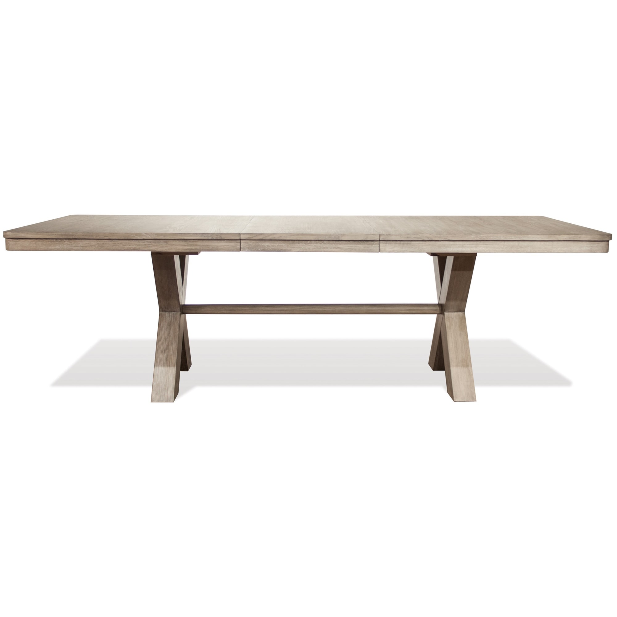 Riverside Furniture Sophie 50352+48 Trestle Dining Table with 24" Leaf ...