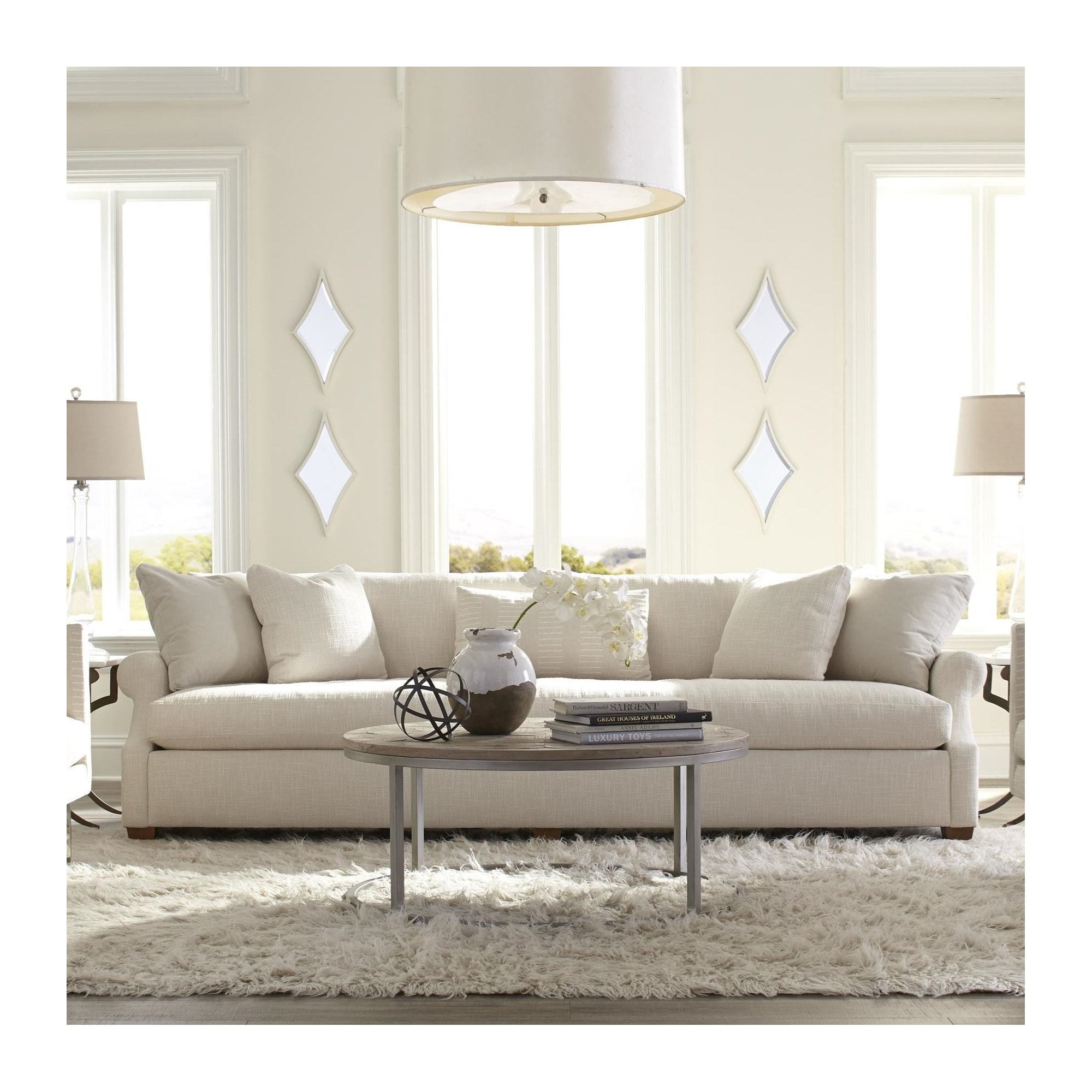 Robin Bruce Bristol Bristol-033 Contemporary 110'' Sofa with Bench ...