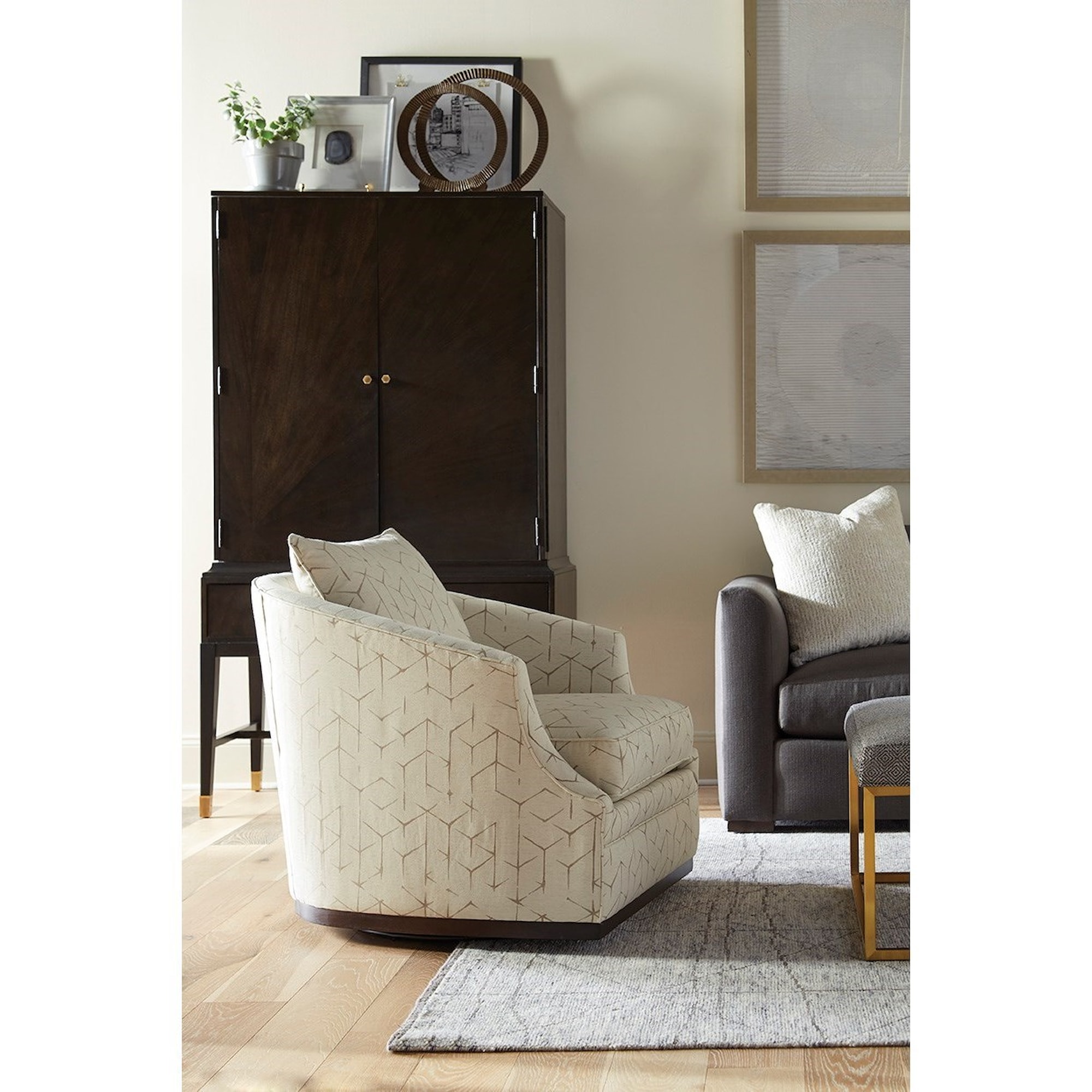 Rowe Emmerson P801-016 Contemporary Customizable Upholstered Chair ...