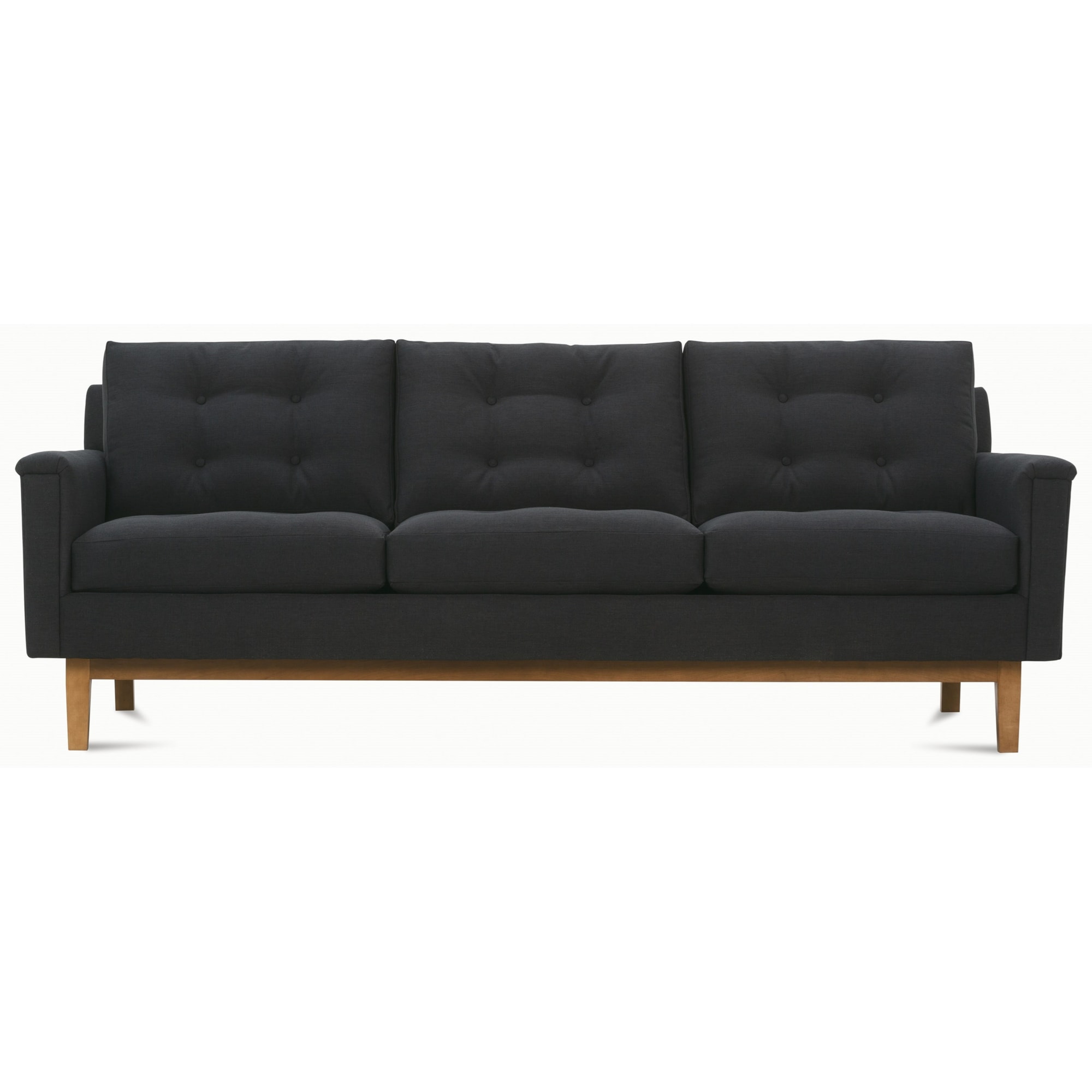 Rowe Ethan P160-002 Mid-Century Modern Sofa with Tufted Back Pillows ...