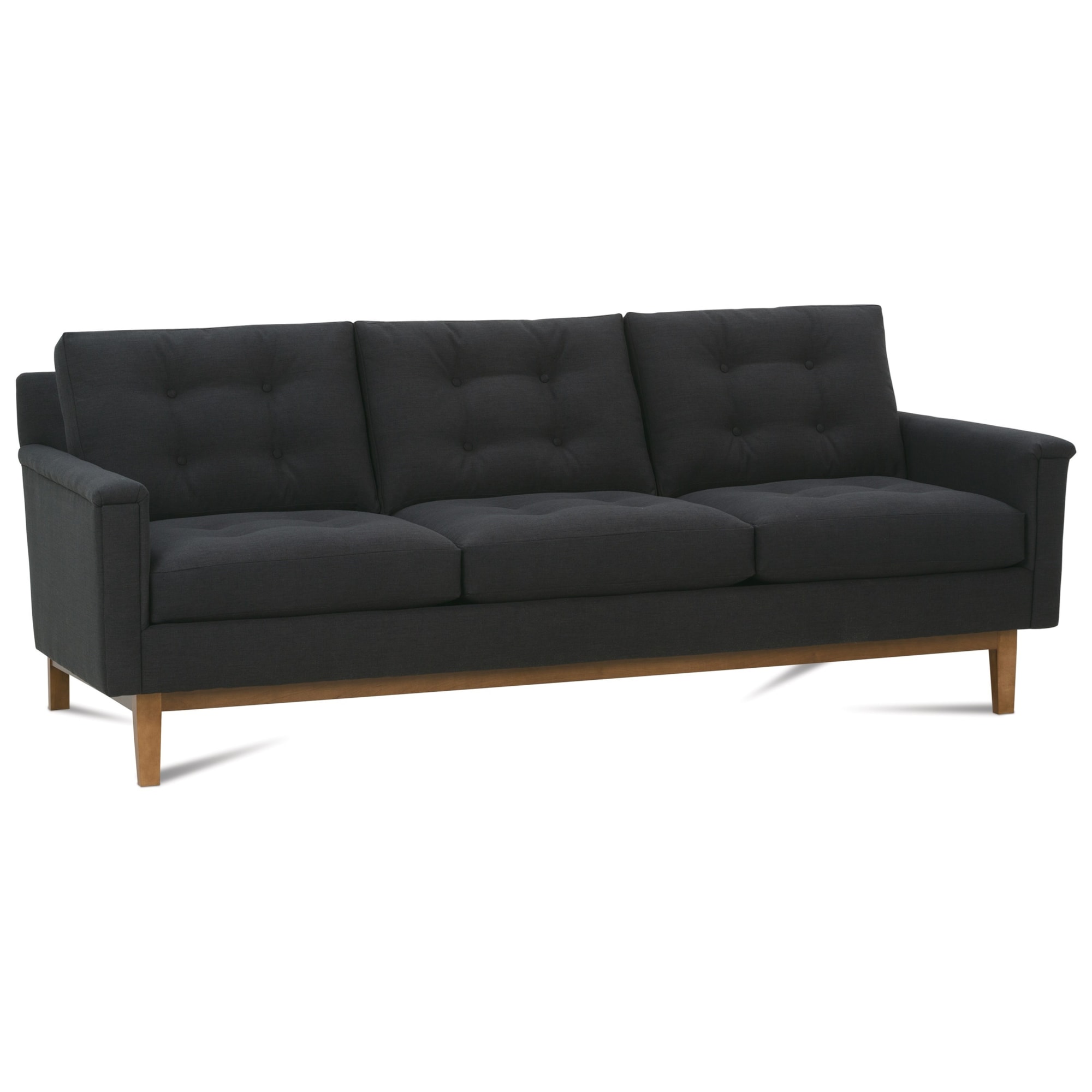Rowe Ethan P160-002 Mid-Century Modern Sofa with Tufted Back Pillows ...