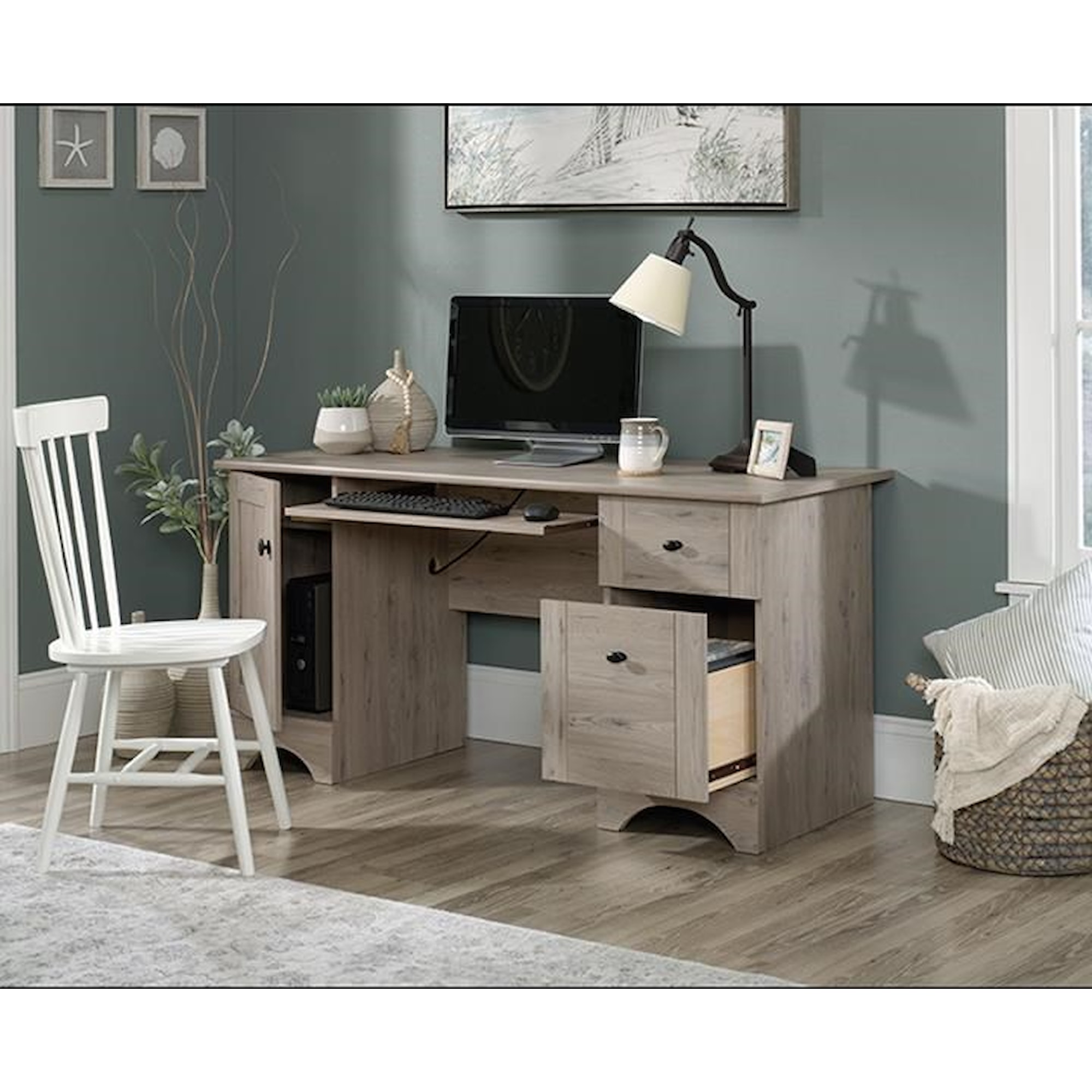 Sauder Sauder Select 265101062 Traditional Office Desk - Laurel Oak ...