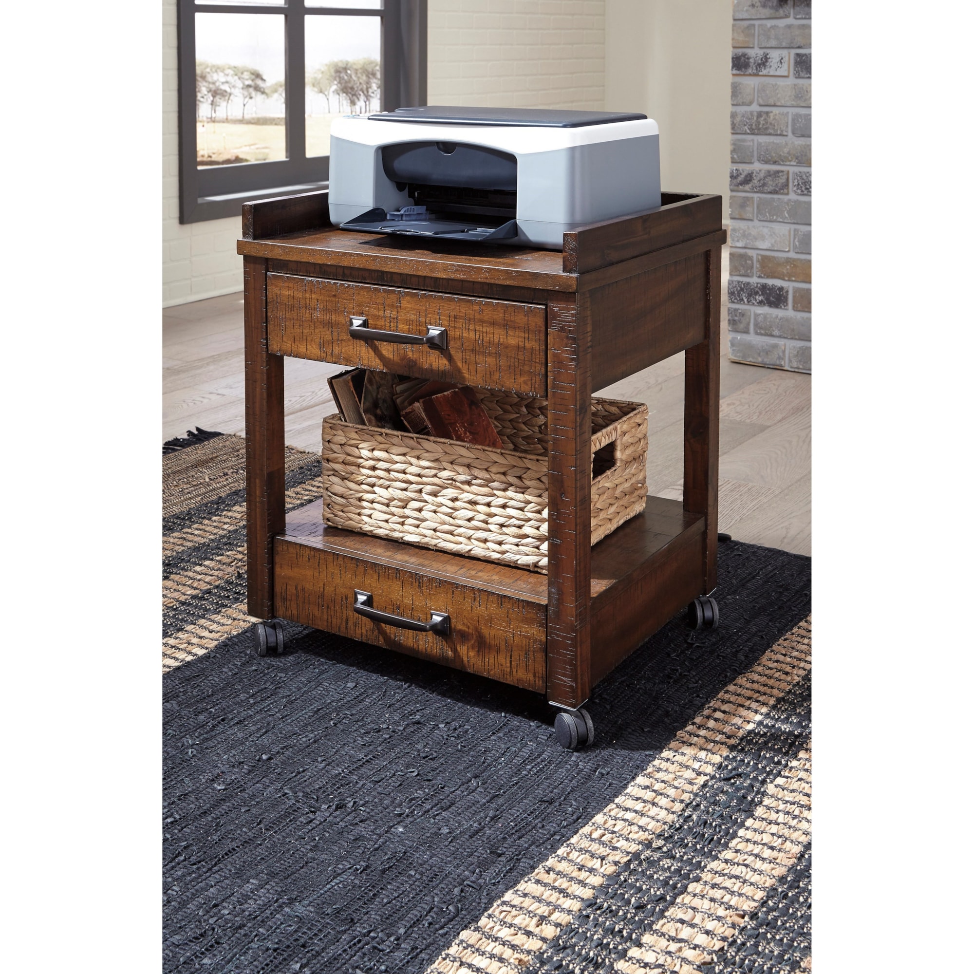 Ashley (Signature Design) Baldridge H675-11 Printer Stand with Outlets ...