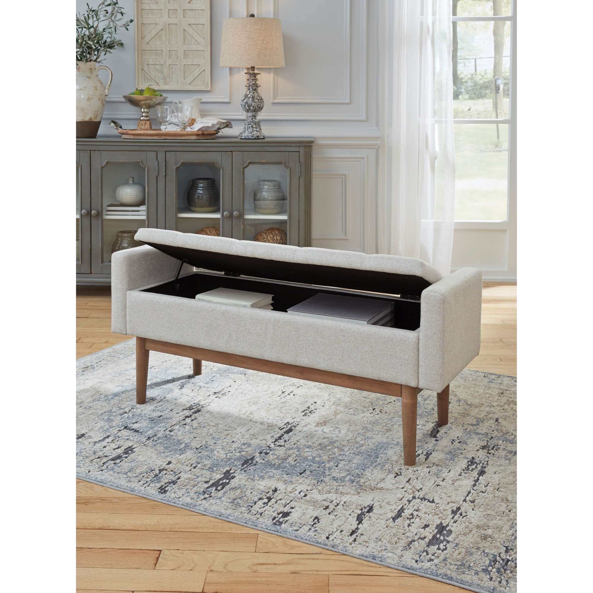 Signature Design by Ashley Briarson A3000247 Contemporary Storage Bench ...