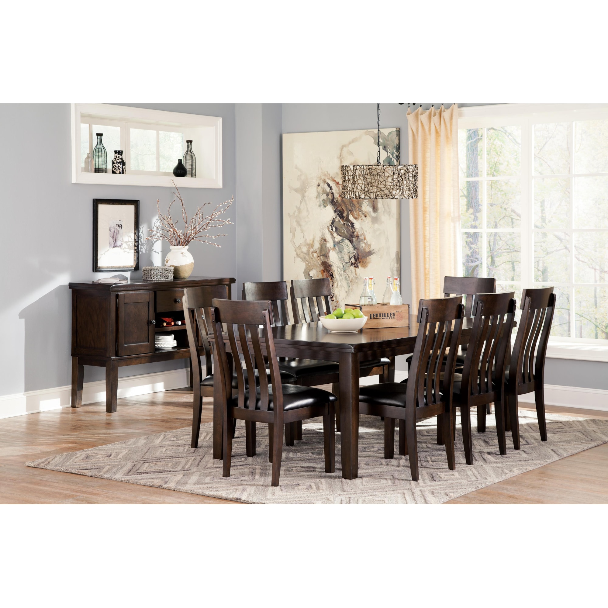 Belfort Select Barksdale D596-35+8x01 9-Piece Rectangular Dining Room ...
