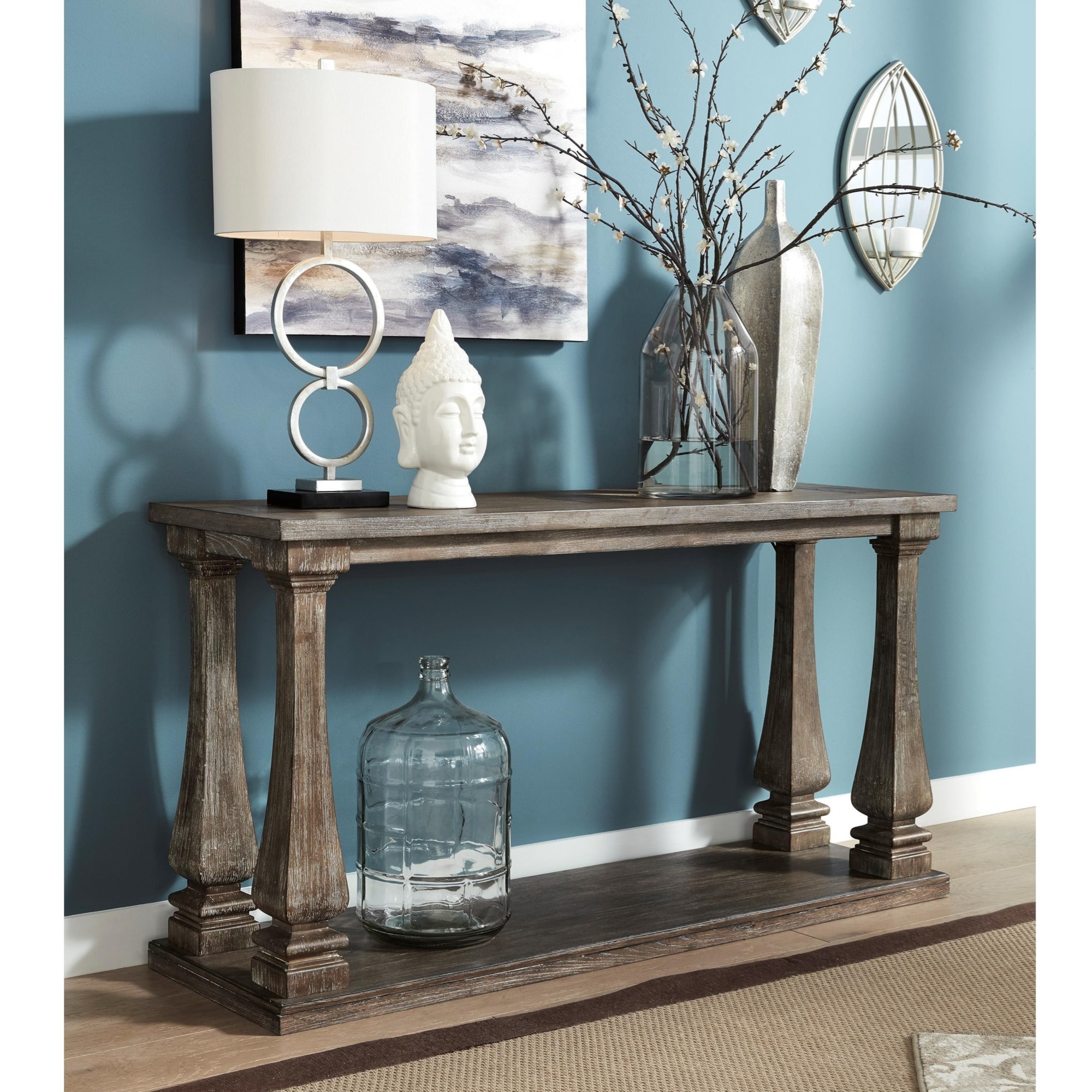Signature Design by Ashley Johnelle T776-4 Transitional Sofa Table ...