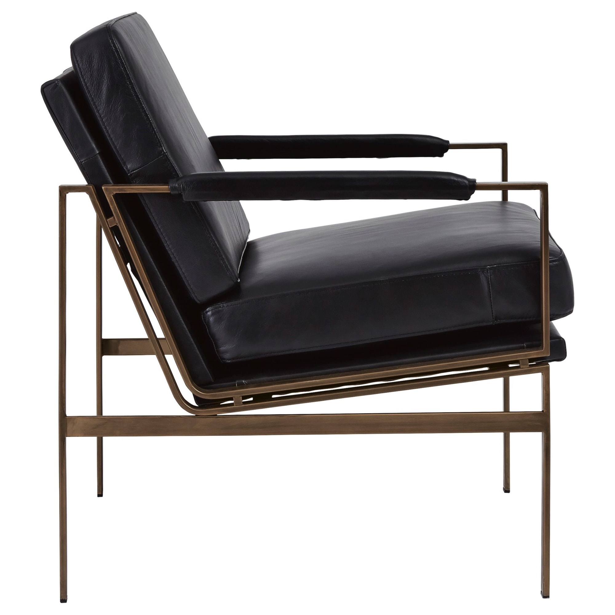 Signature Design by Ashley Puckman A3000192 Black Leather Accent Chair ...