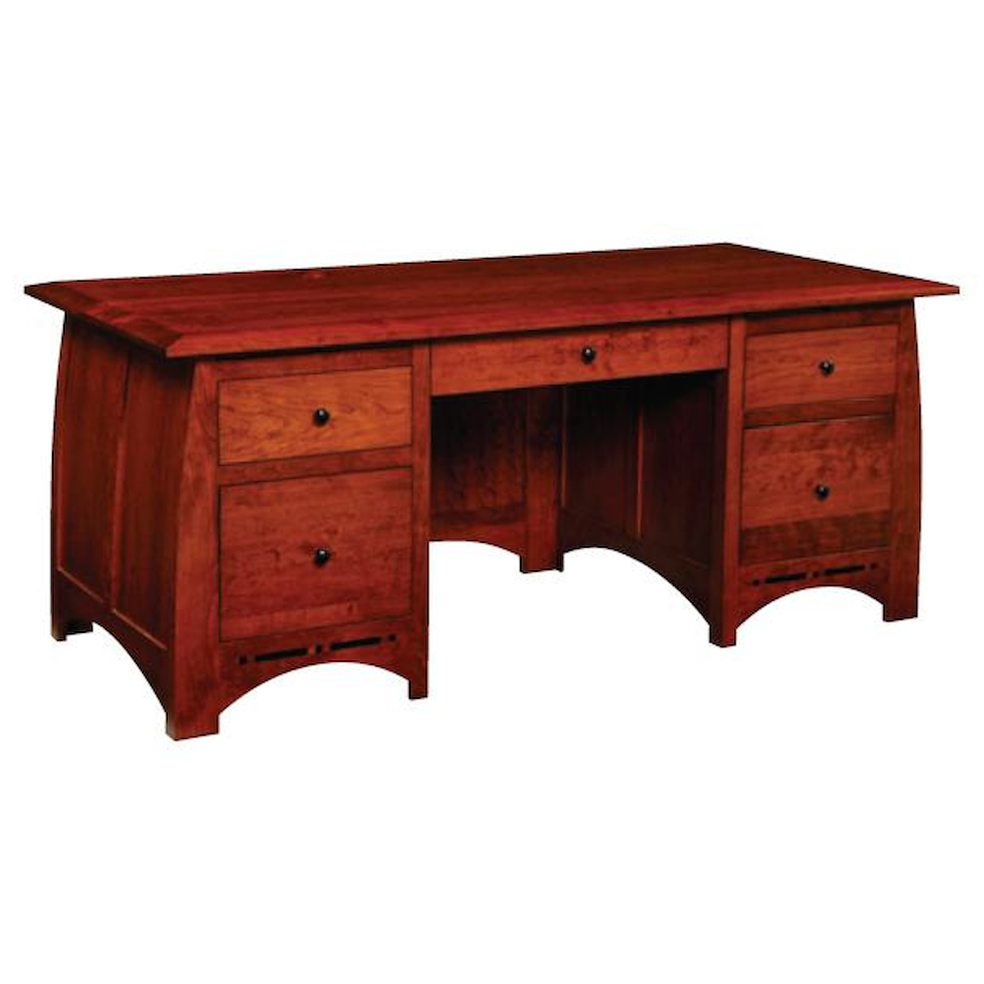 Simply Amish Aspen ECA800 Executive Desk | Mueller Furniture | Double ...