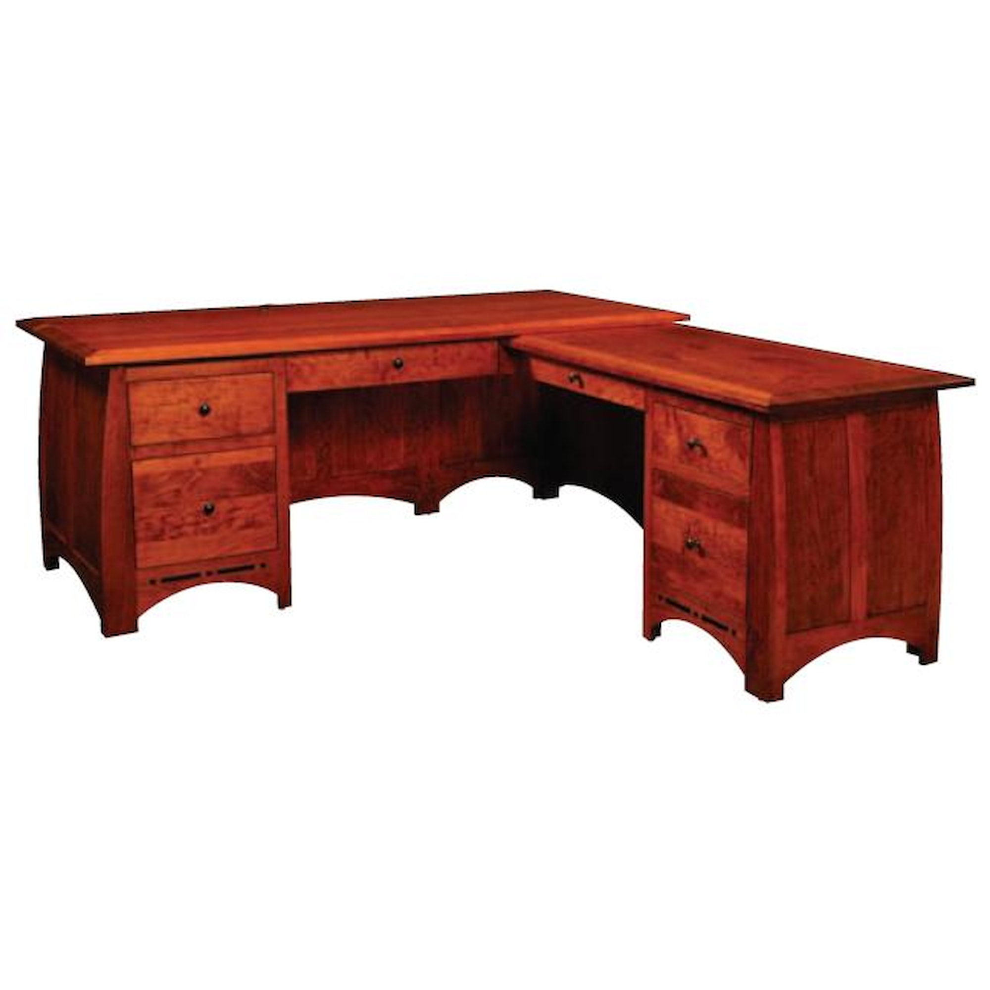 Simply Amish Aspen ECA805-L L-Shape Desk | Mueller Furniture | L-Shape ...