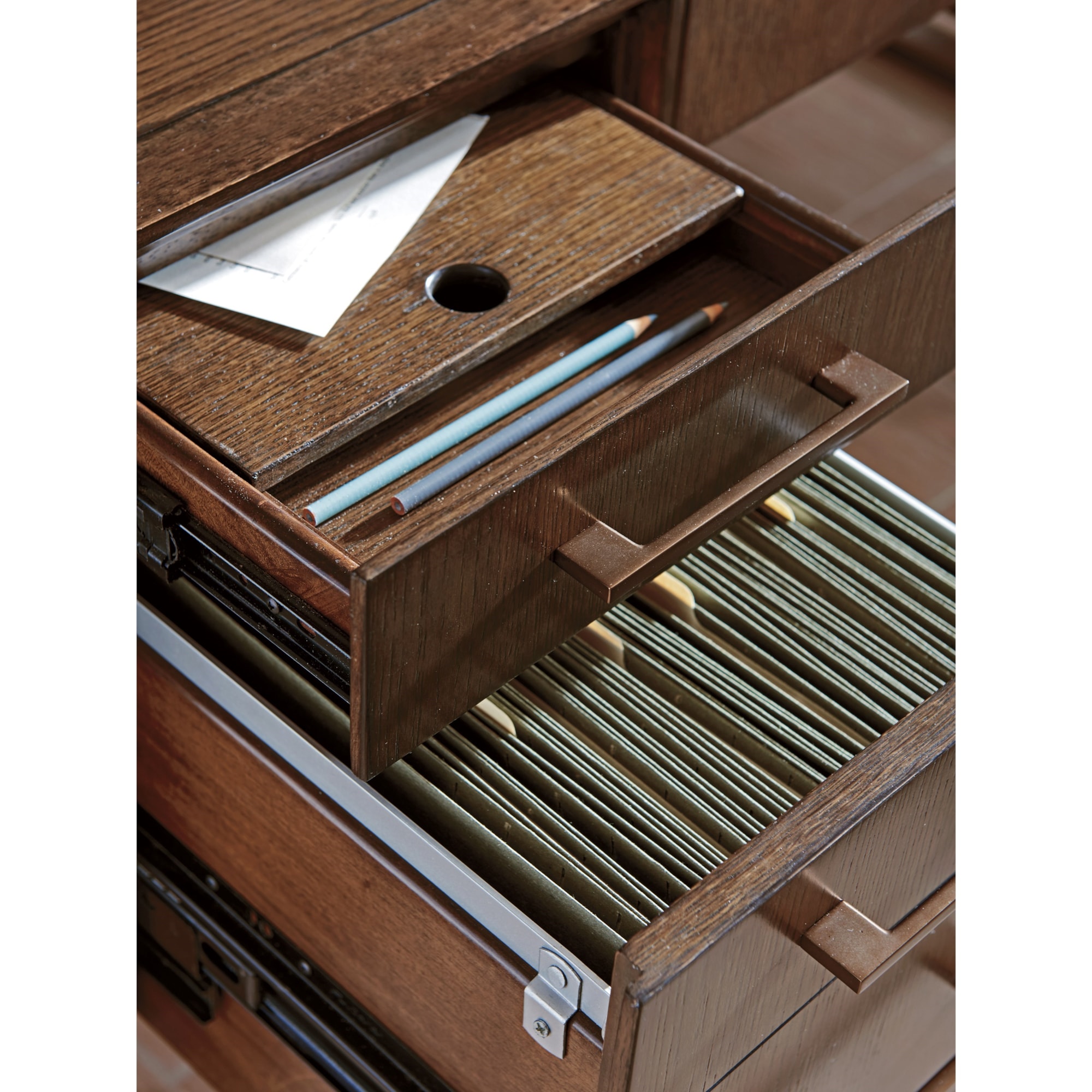 Sligh Cross Effect 190-411 Contemporary 7-Drawer Structure Desk with ...