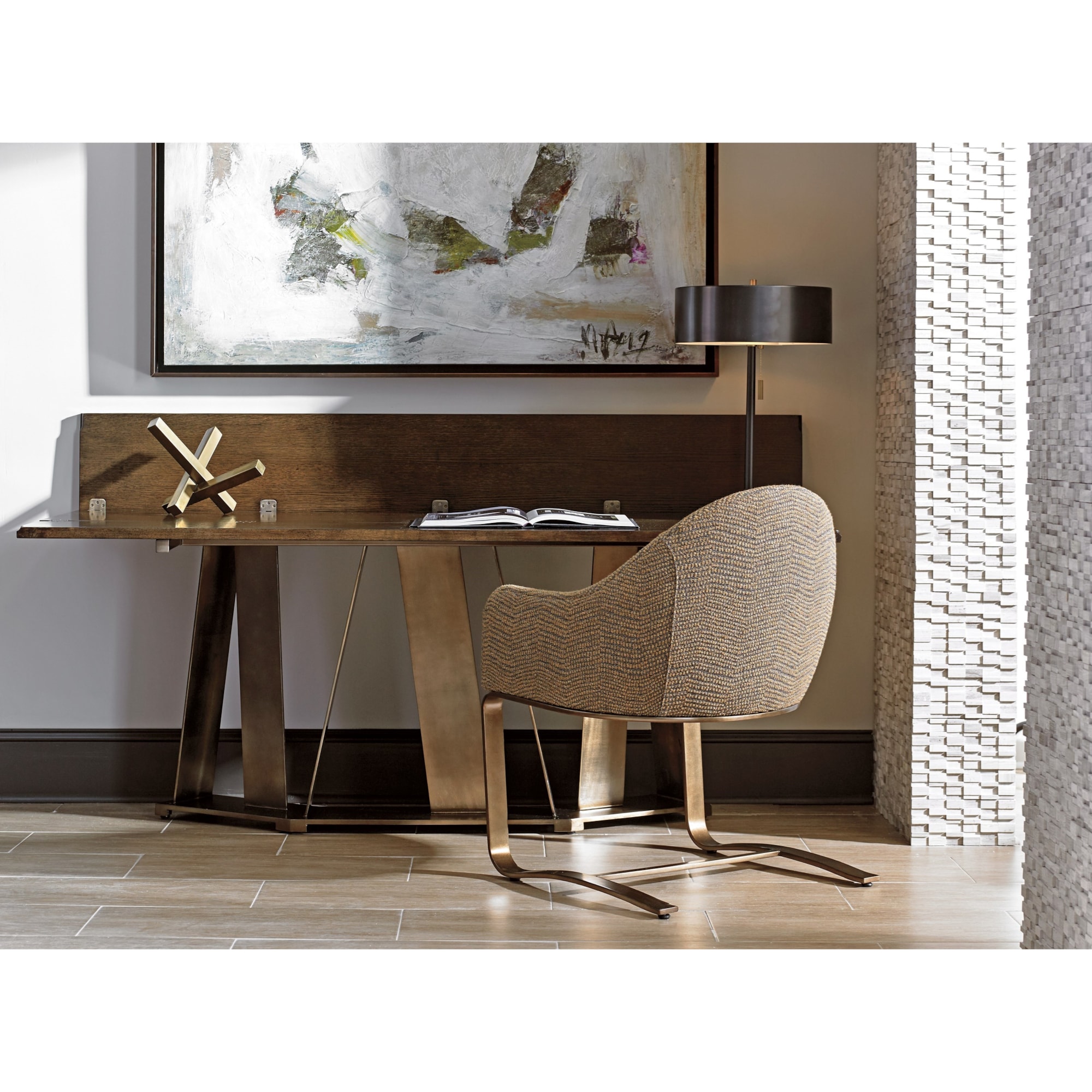 Sligh Cross Effect 190-470 Contemporary Flip Top Console with ...