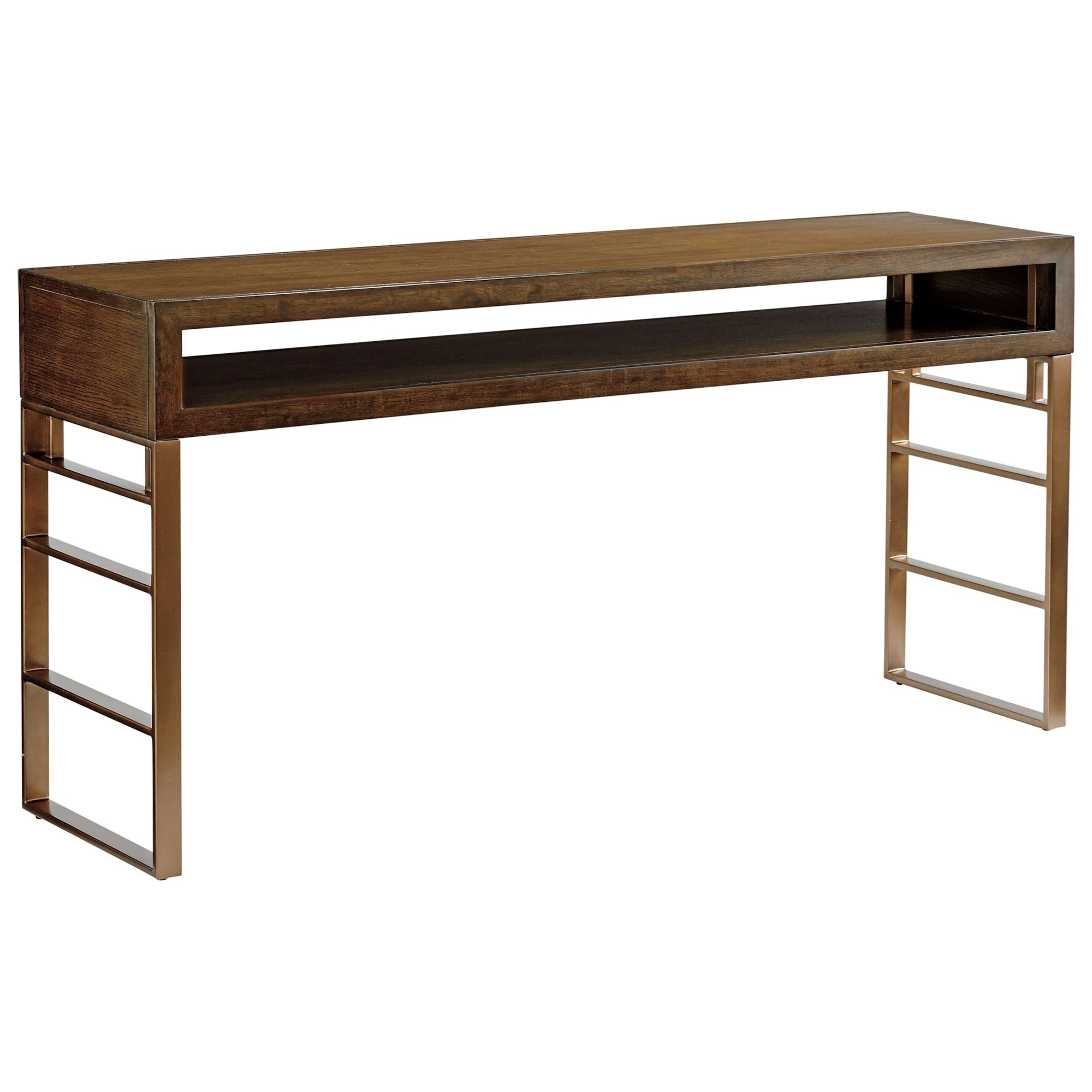 Sligh Cross Effect 190-471 Contemporary Office Console with Metal Base ...