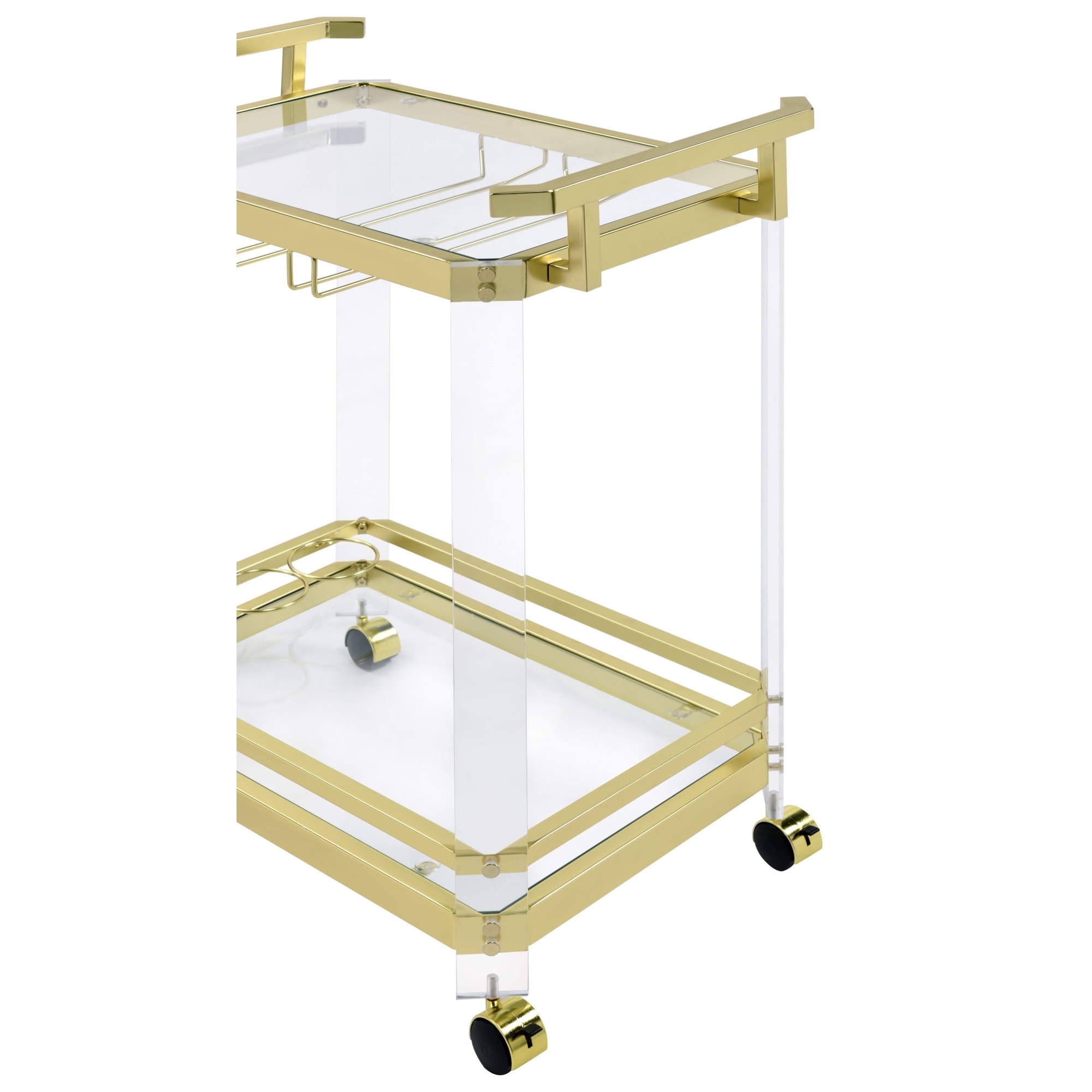 Steve Silver Aerin AE100CAS Contemporary Acrylic and Metal Server Cart ...