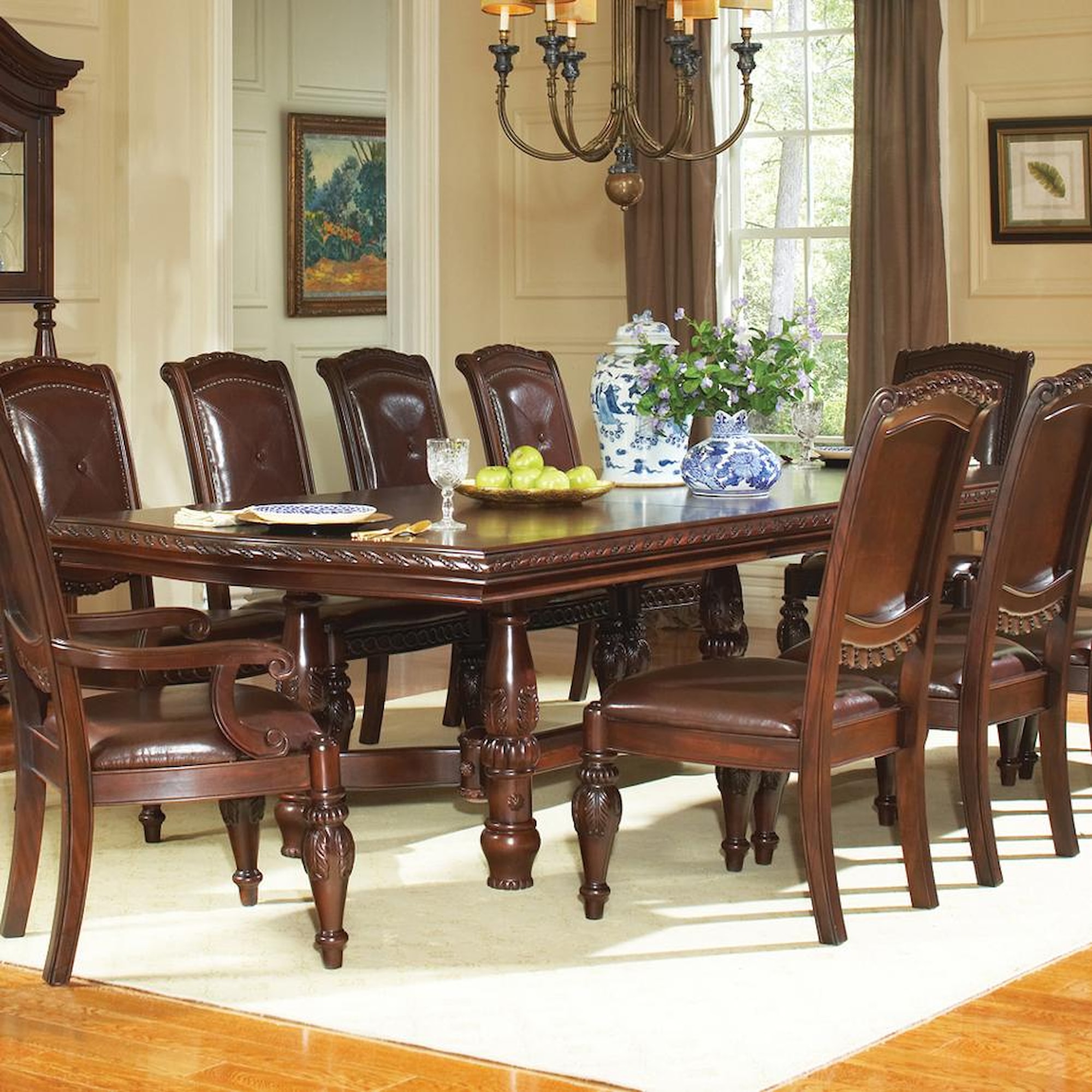 Steve Silver Antoinette AY200T Traditional Rectangular Dining Table ...