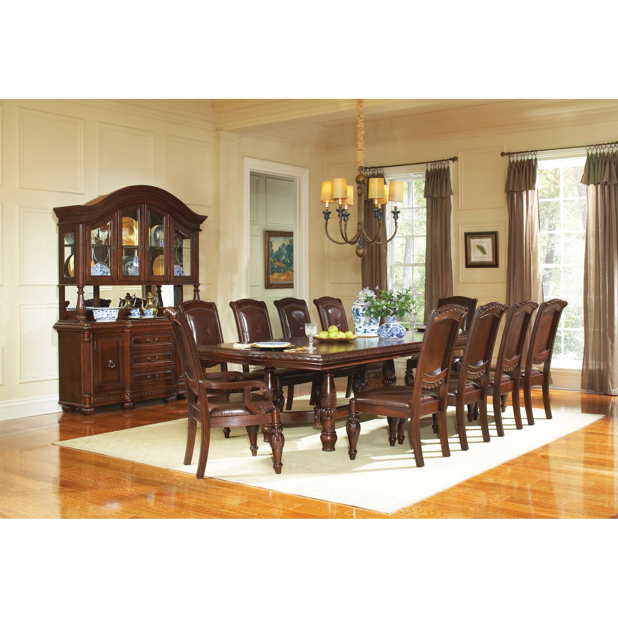 Steve Silver Antoinette AY200T Traditional Rectangular Dining Table ...