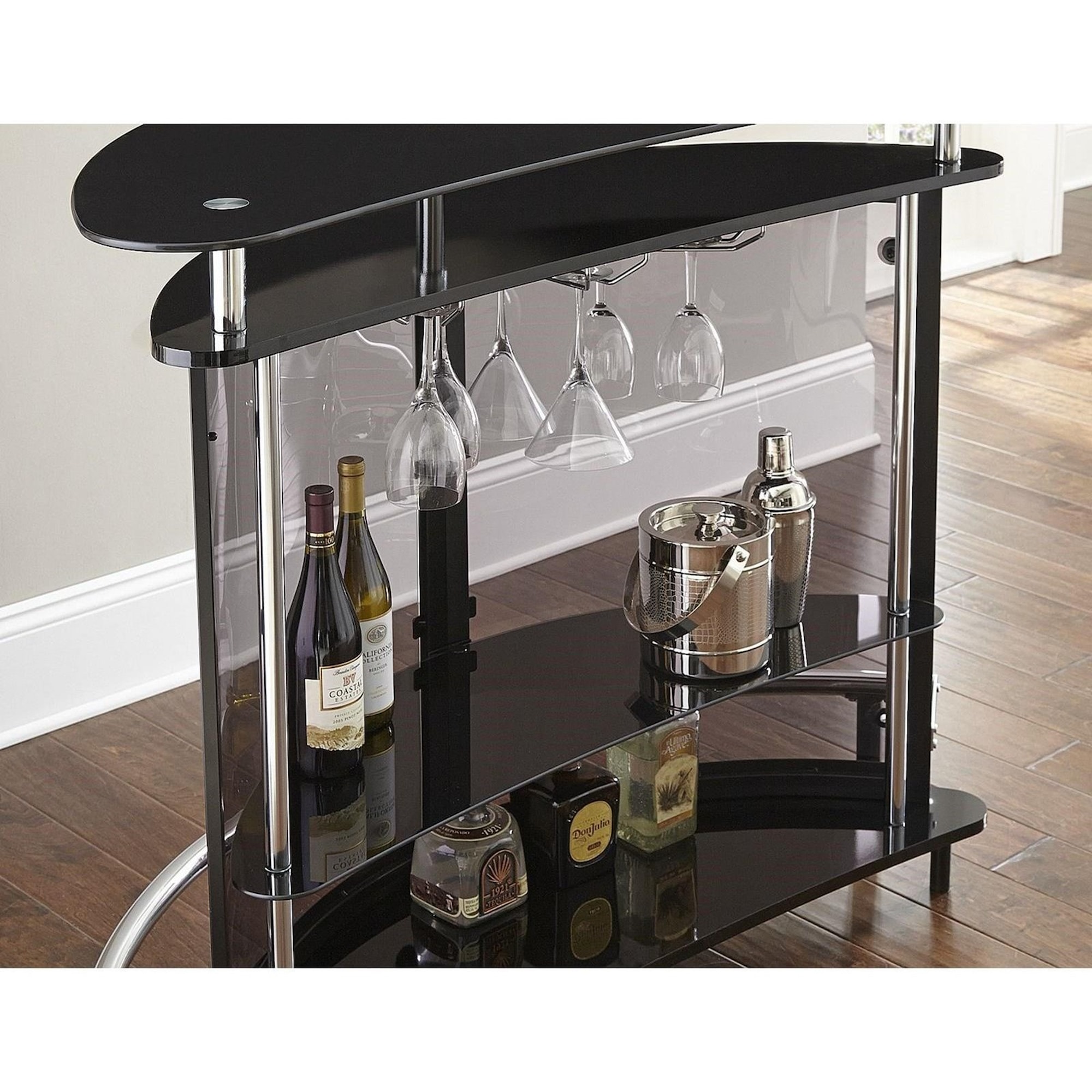 Steve Silver Ariana AR500SB Demilune Bar Table/Server with Footrest ...