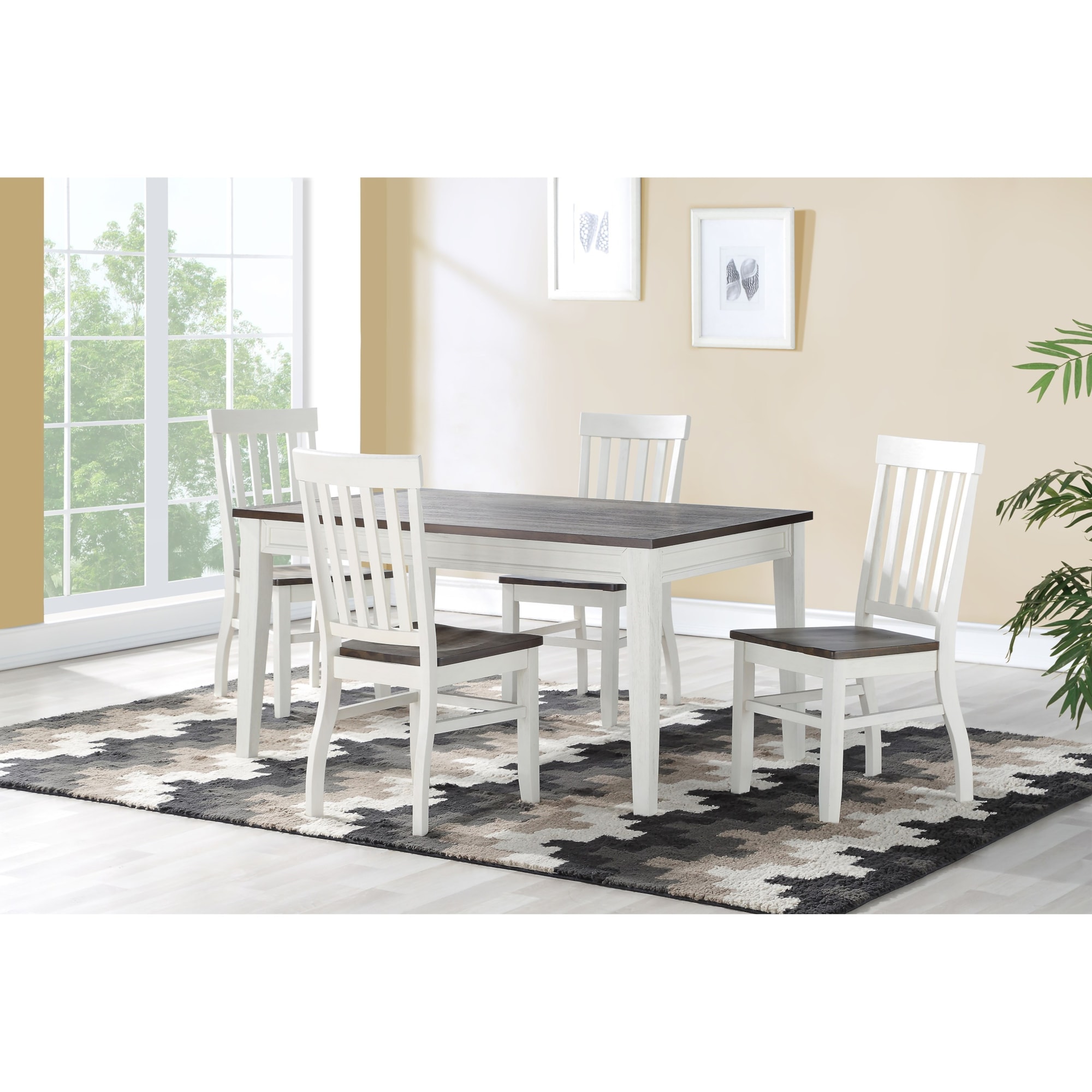 Steve Silver Caylie 1375121 Rustic Dining Table with Plank Wood Top ...