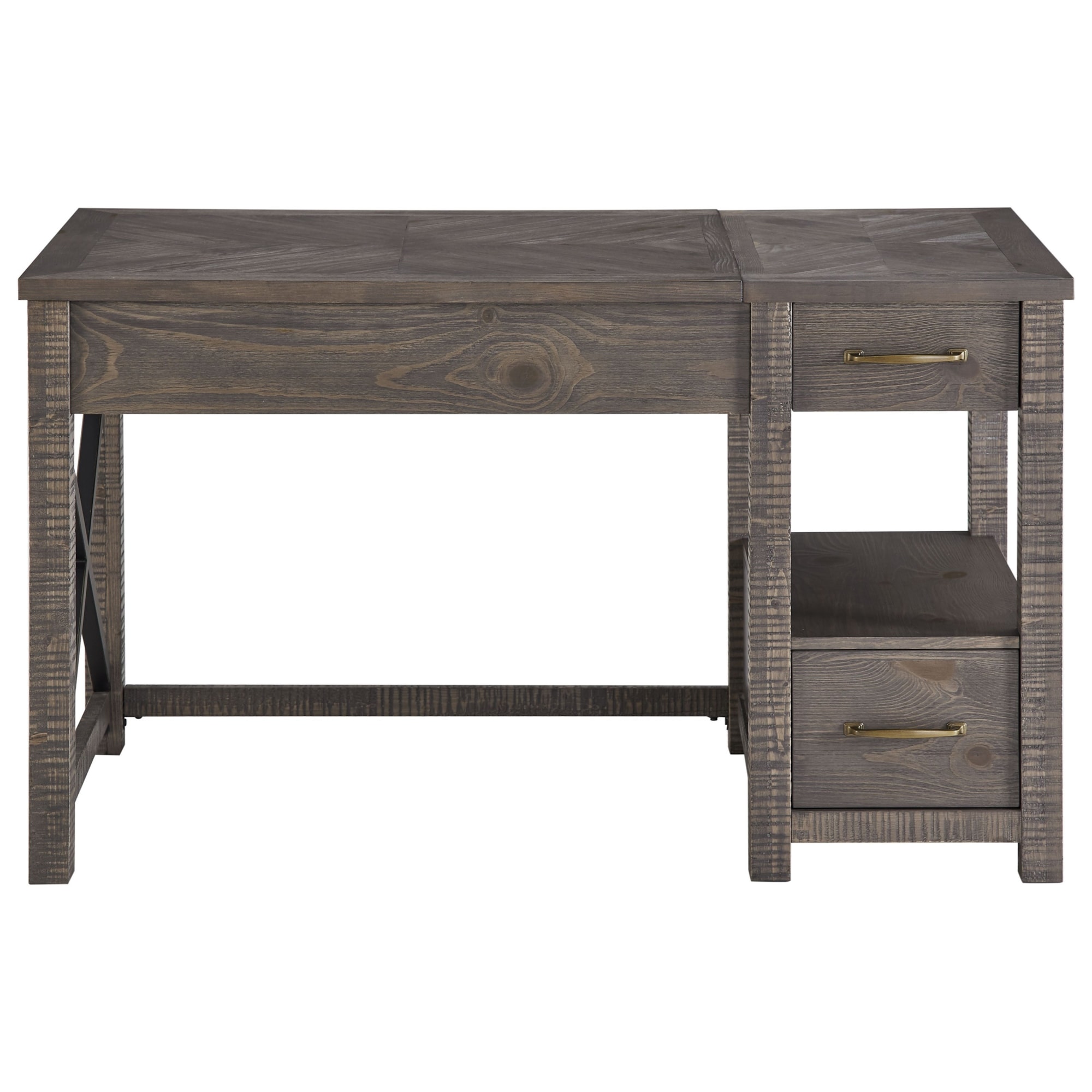 Steve Silver Dexter DX100DTx1+DX100DBx1 Rustic Lift-Top Desk with 2 ...