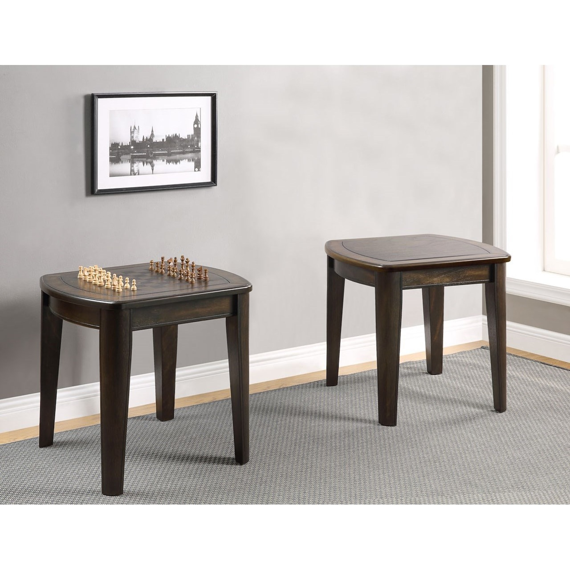 Steve Silver Diletta DL250GE Chess / Checkerboard End Table with ...