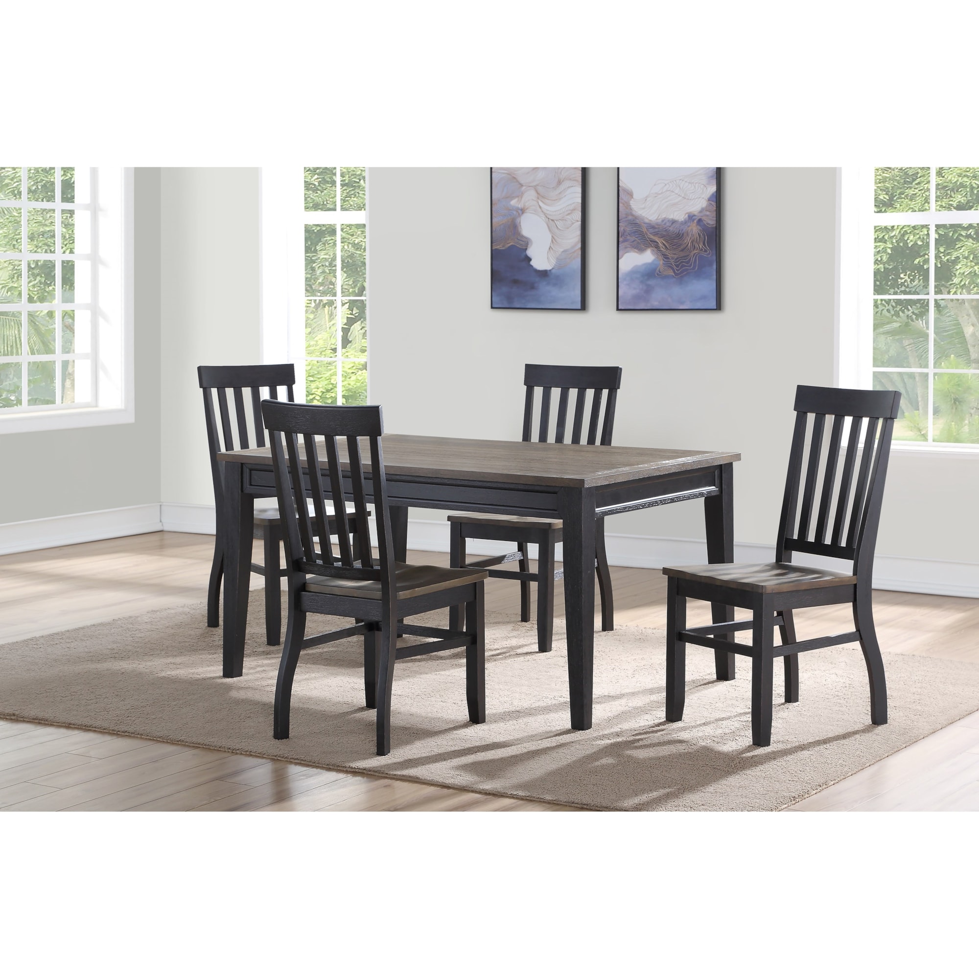 Steve Silver Raven RN500T Casual Two Tone Dining Table | Wayside ...