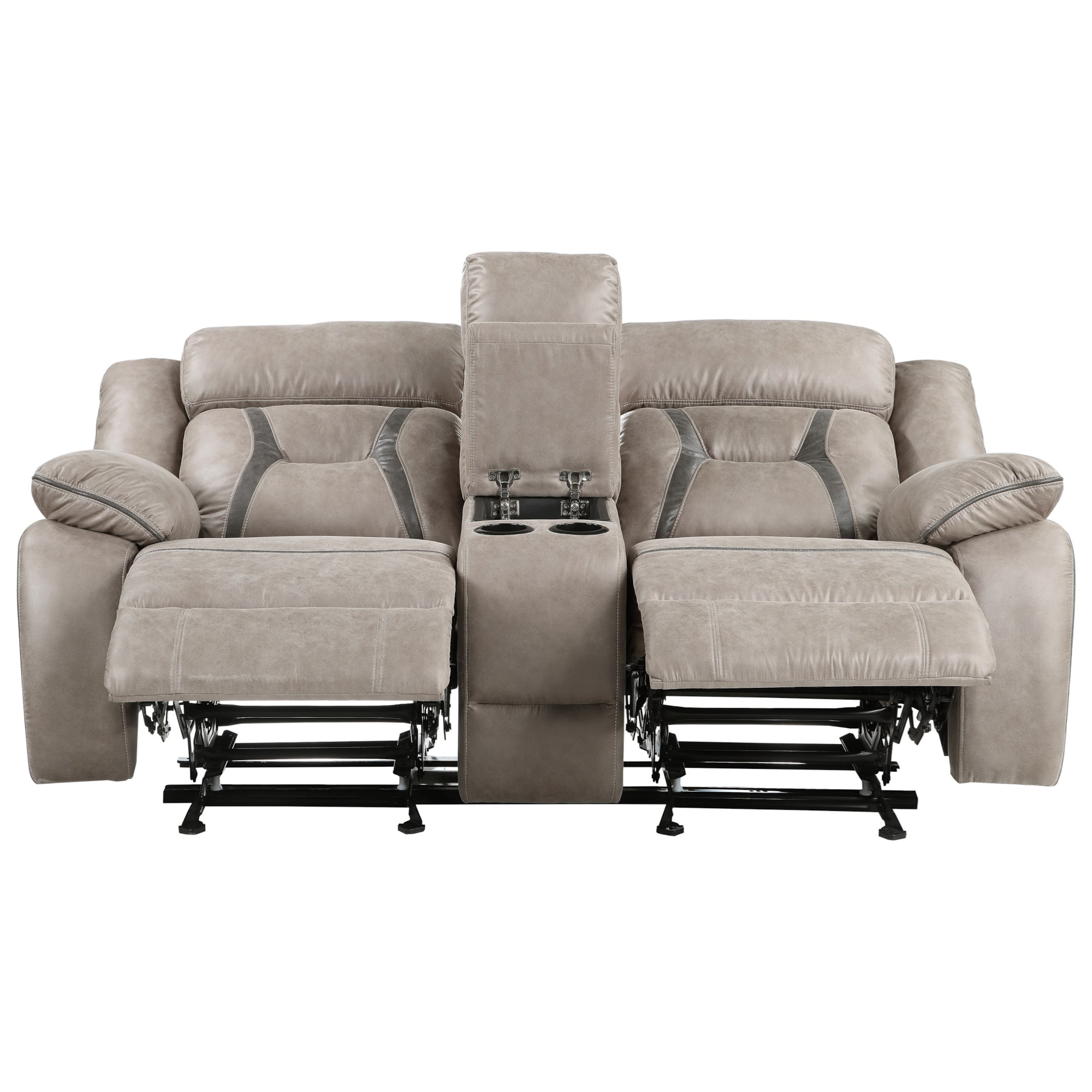 Steve Silver Tyson 1367208 Casual Manual Reclining Glider Loveseat with ...