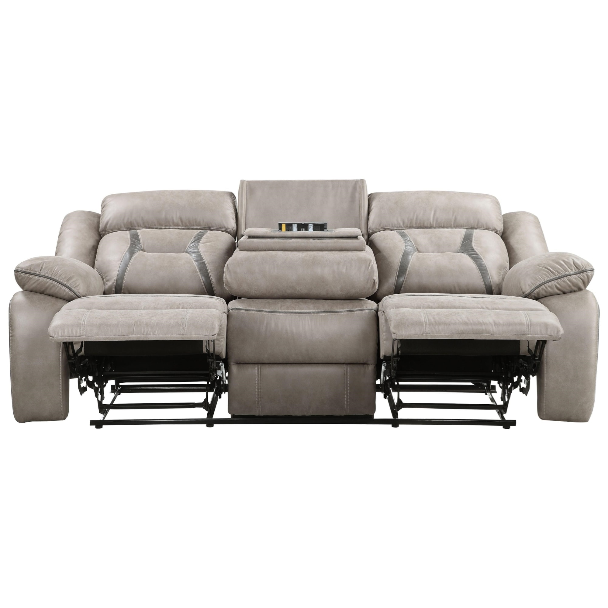 Steve Silver Tyson TY850S Casual Manual Recliner Sofa w/Drop Down ...