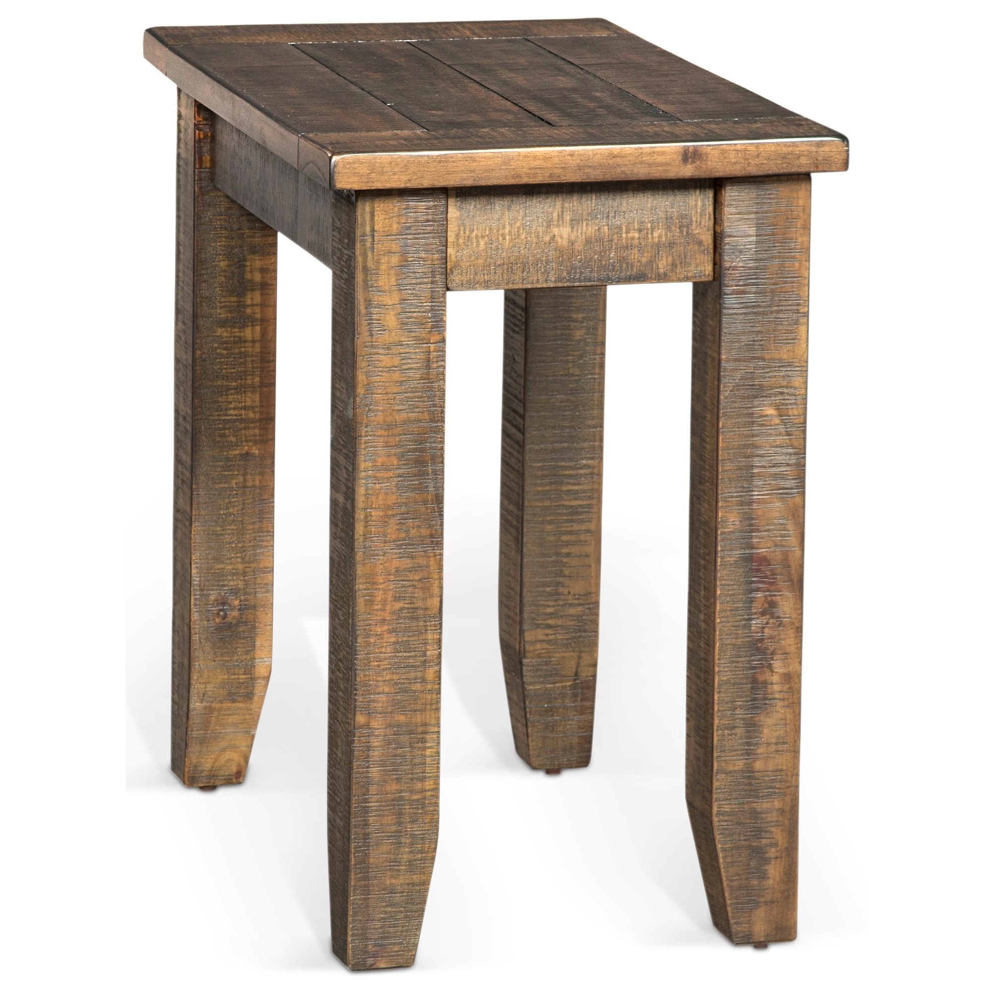 Sunny Designs Homestead 10003956 Rustic Chair Side Table with Planked ...