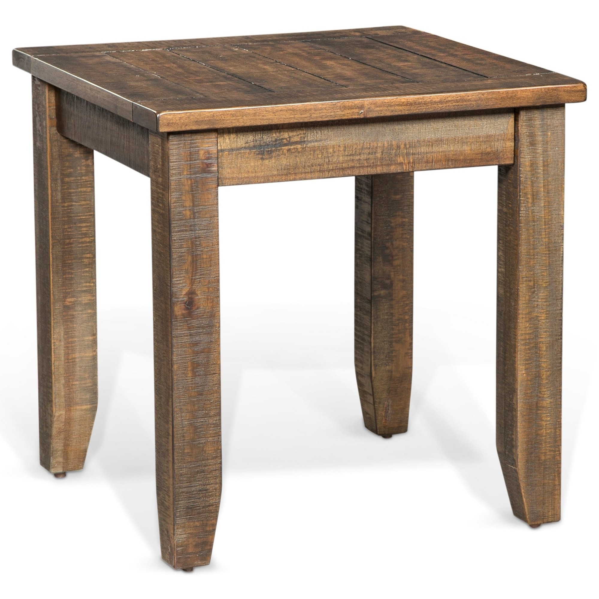 Sunny Designs Homestead 3292TL-E Rustic Square End Table with Planked ...