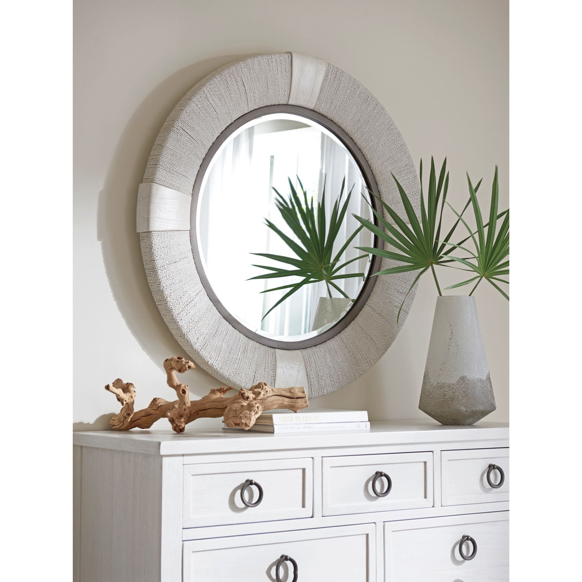Tommy Bahama Home Ocean Breeze 309487052 Seacroft Round Coastal Mirror ...