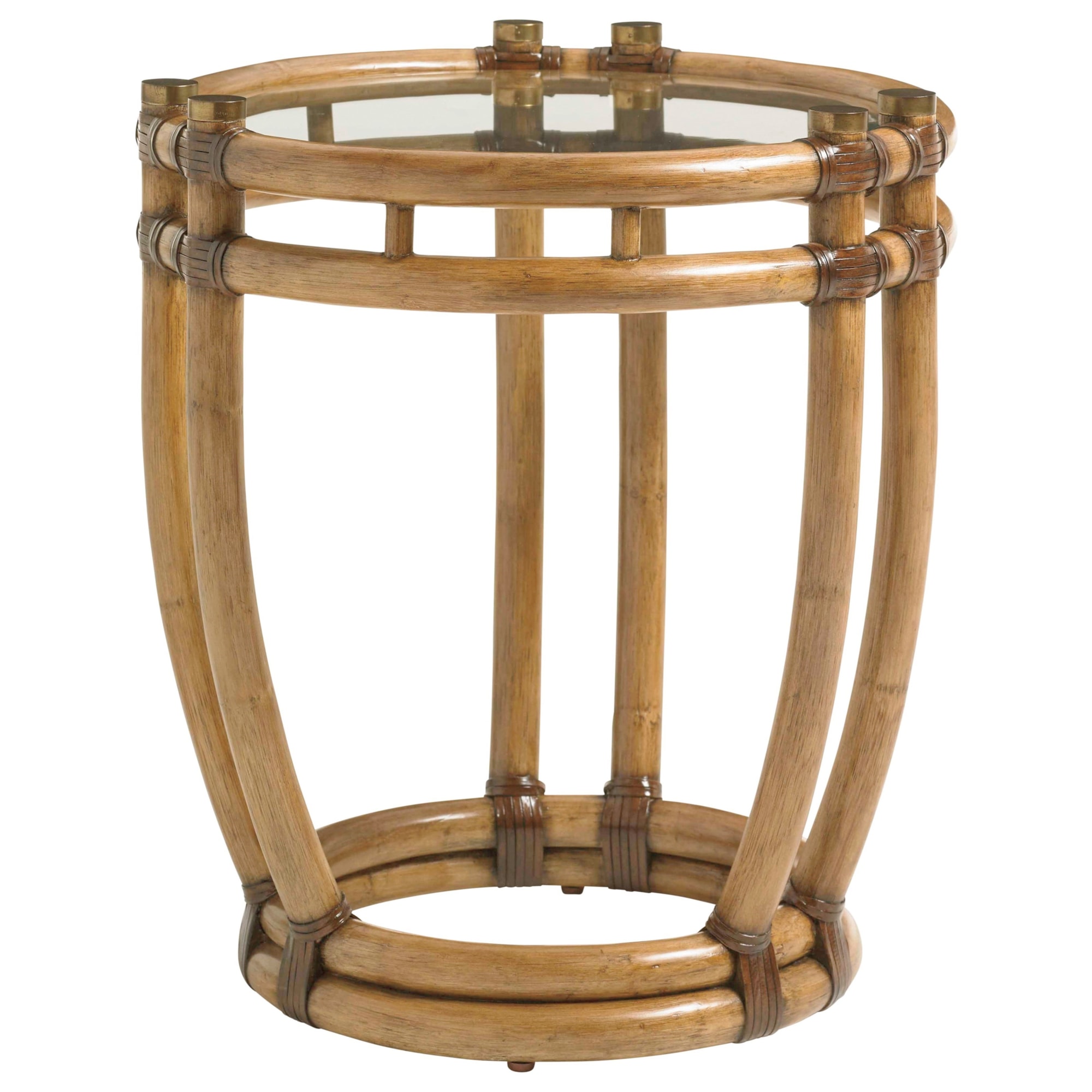 Tommy Bahama Home Twin Palms 558-953 Turtle Beach Round End Table with ...