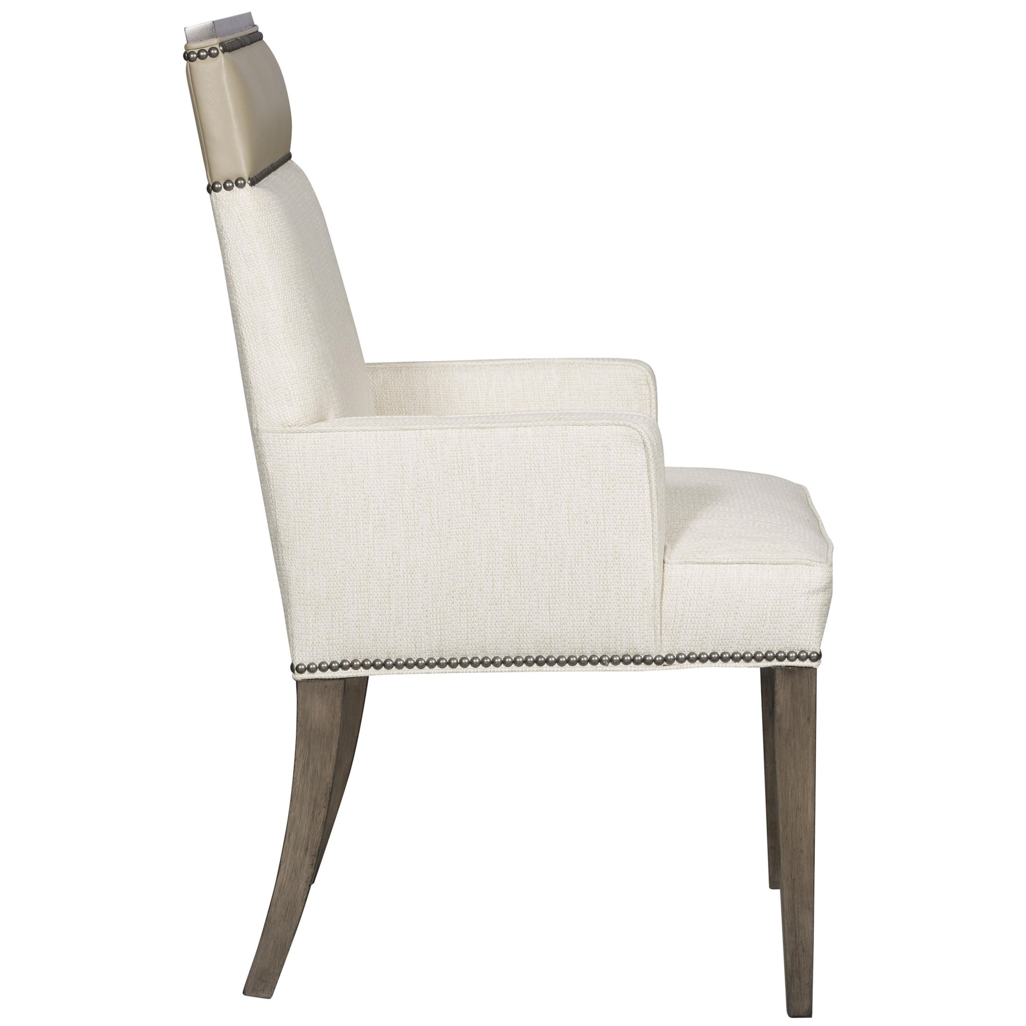 Vanguard Furniture Bradford 248179447 Arm Chair with Leather Trim ...