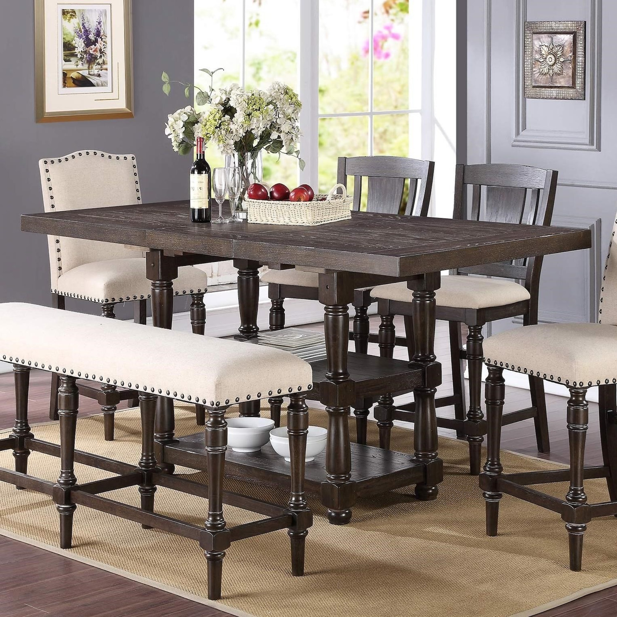 Winners Only Xcalibur DXT13678X Transitional Counter-Height Tall Table ...